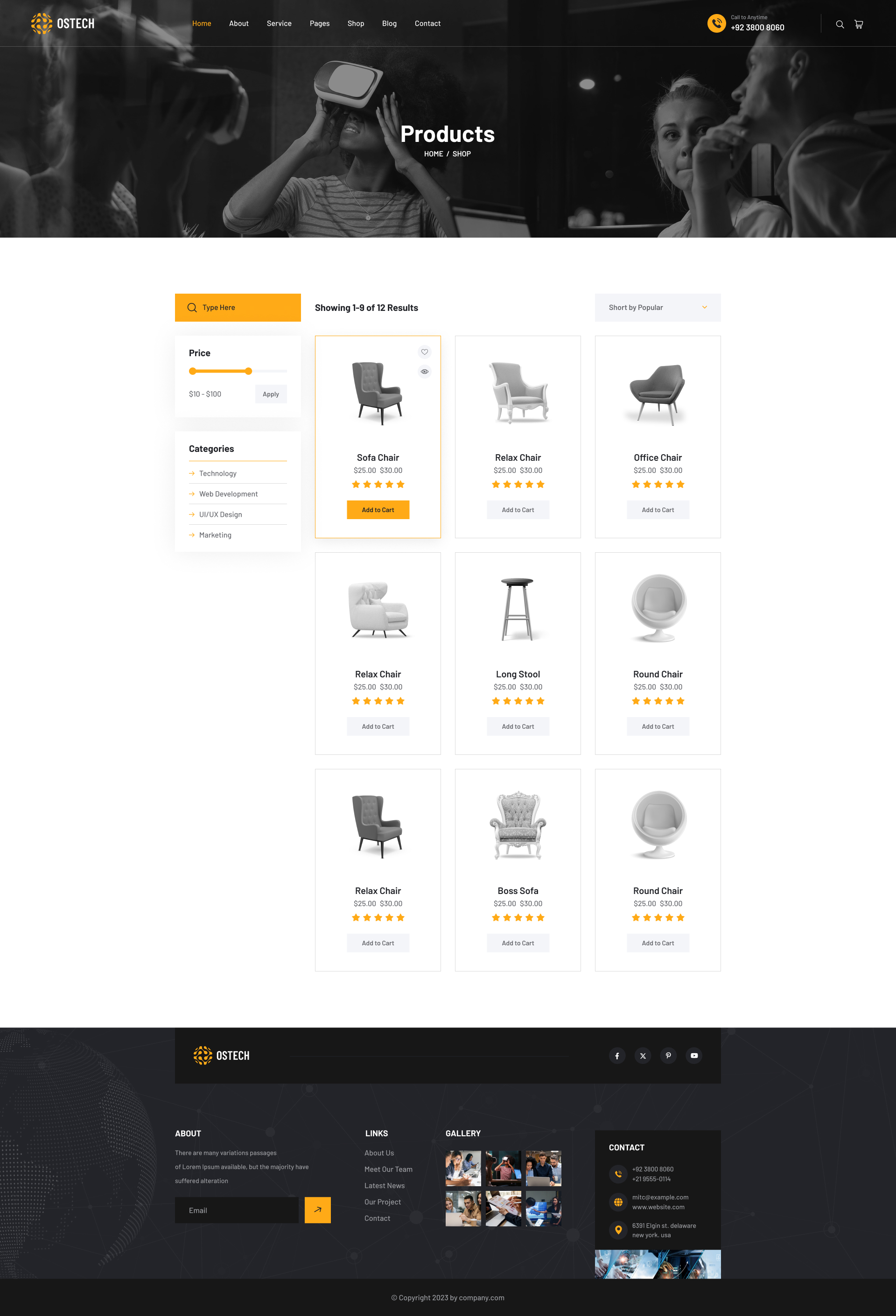 Ostech - Technology IT Services Figma Template by Pixydrops | ThemeForest