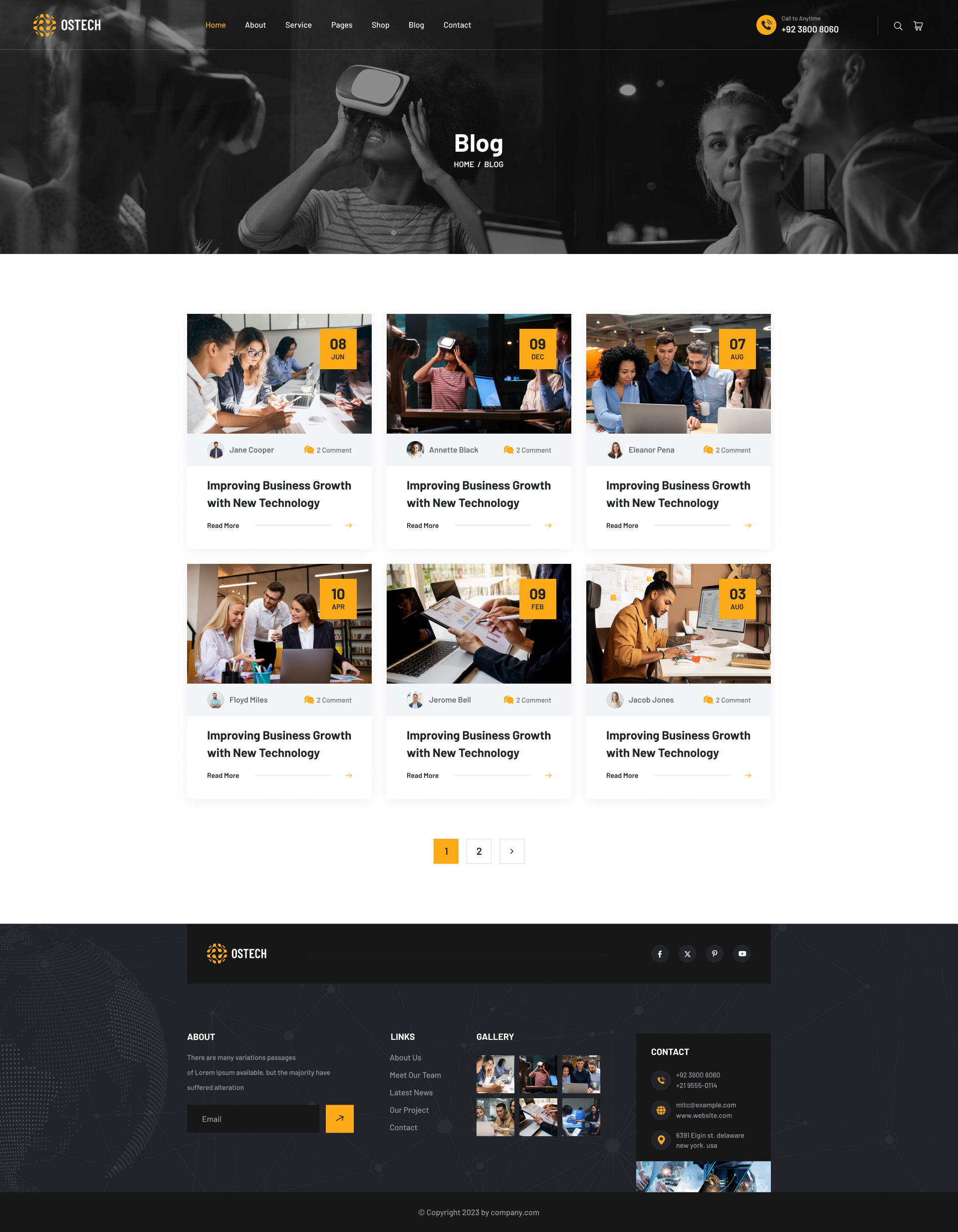 Ostech - Technology IT Services Figma Template by Pixydrops | ThemeForest