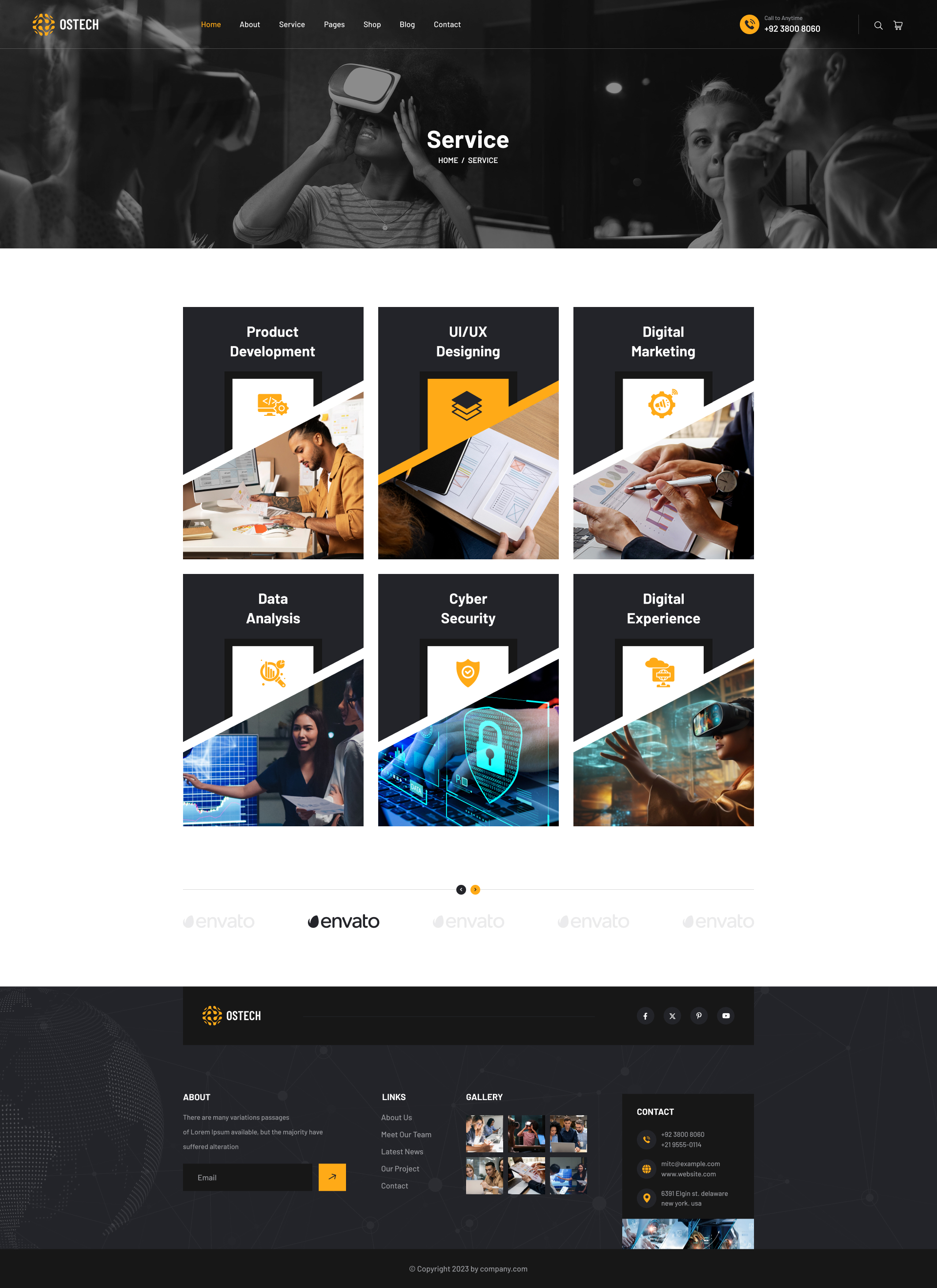 Ostech - Technology IT Services Figma Template by Pixydrops | ThemeForest