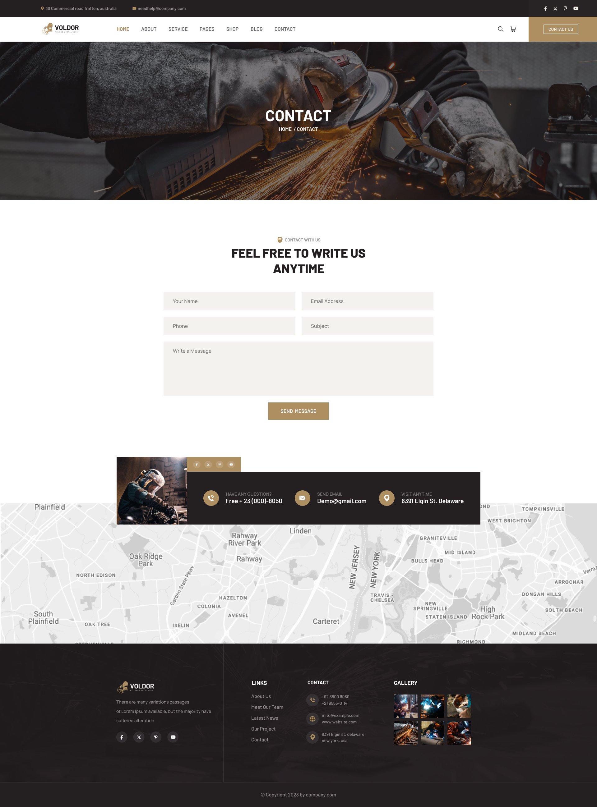 Voldor - Welding & Metal Work Figma Template by Pixydrops | ThemeForest