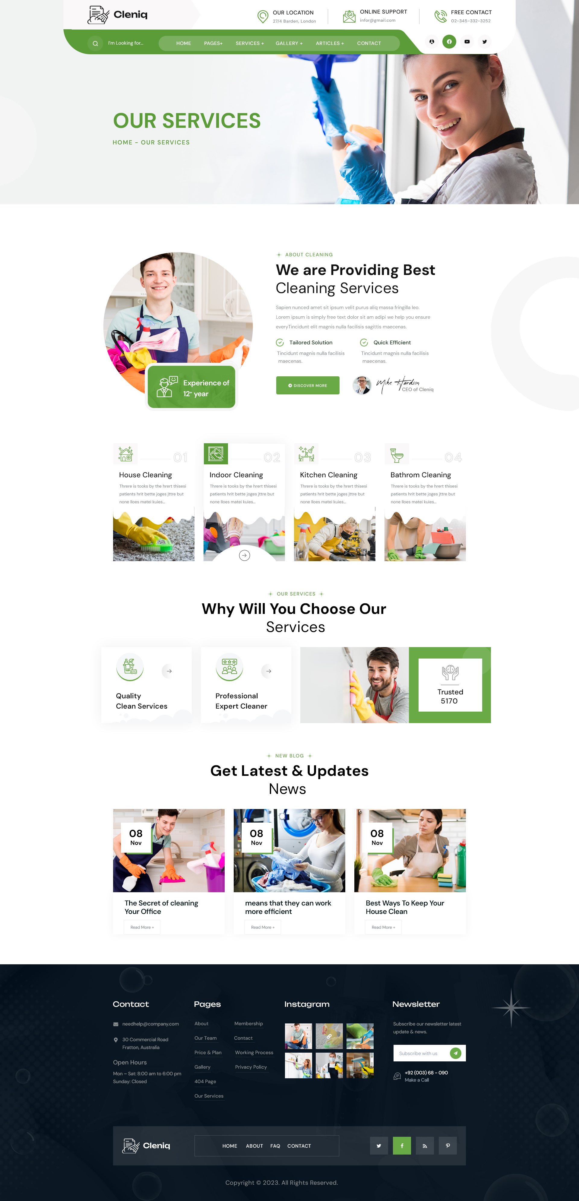 Cleniq- Cleaning XD Template by WebBmasda | ThemeForest