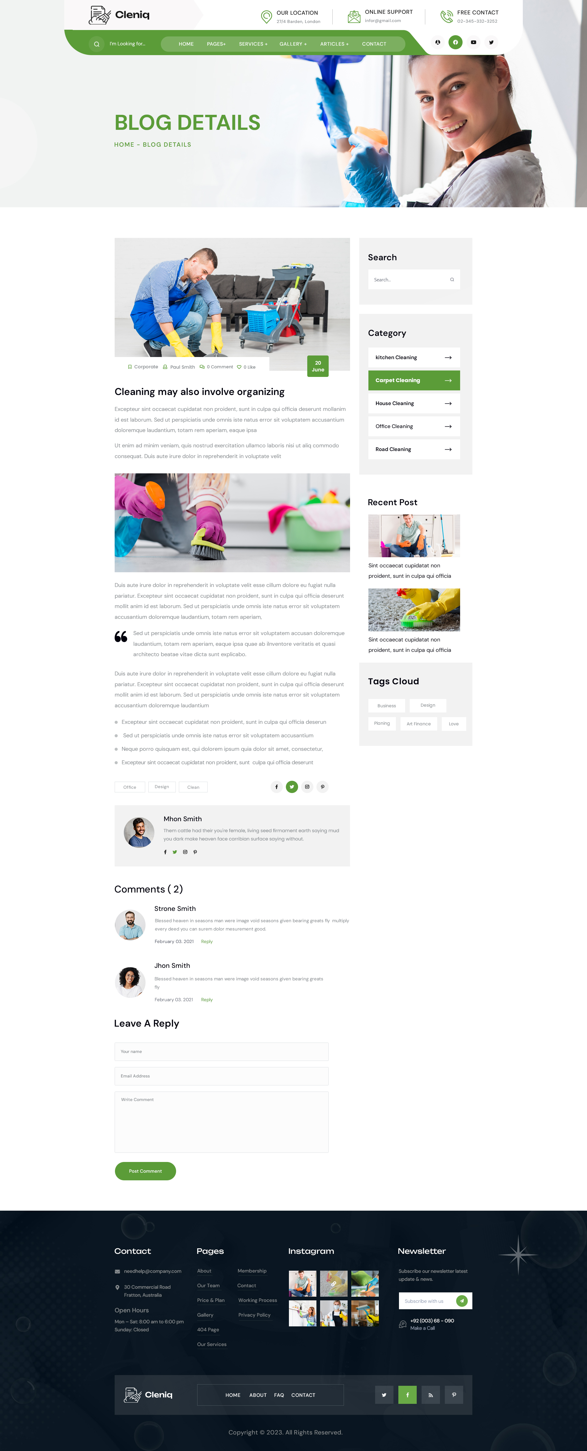 Cleniq- Cleaning XD Template by WebBmasda | ThemeForest