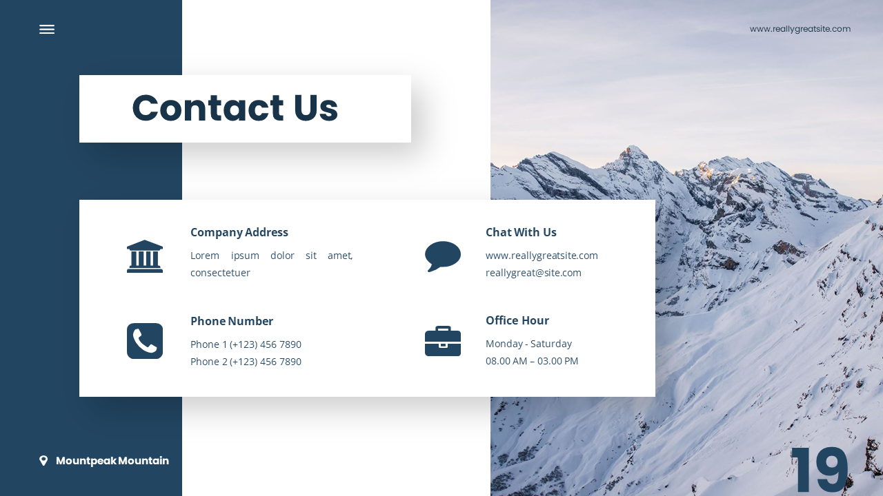 Mount Peak - Mountain Powerpoint Templates, Presentation Templates