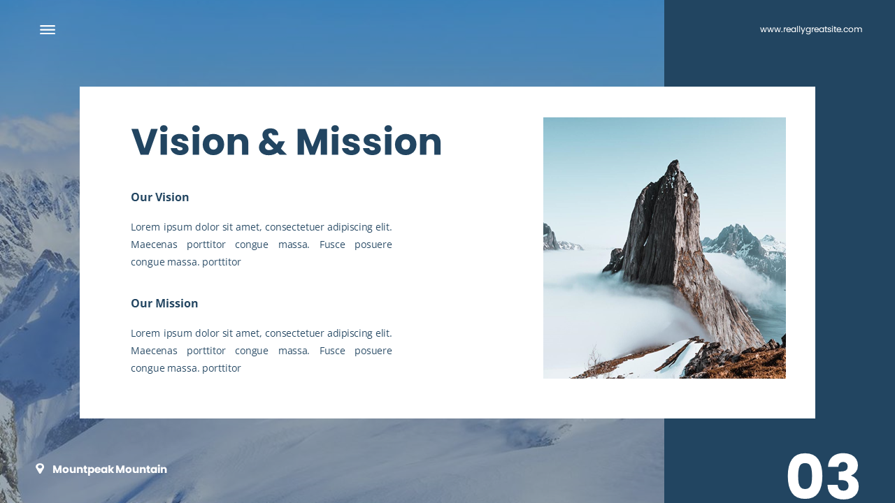 Mount Peak - Mountain Powerpoint Templates, Presentation Templates