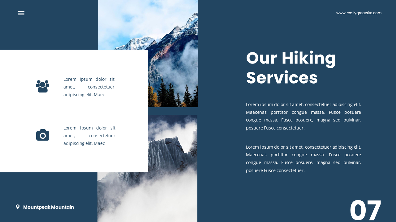 Mount Peak - Mountain Powerpoint Templates, Presentation Templates