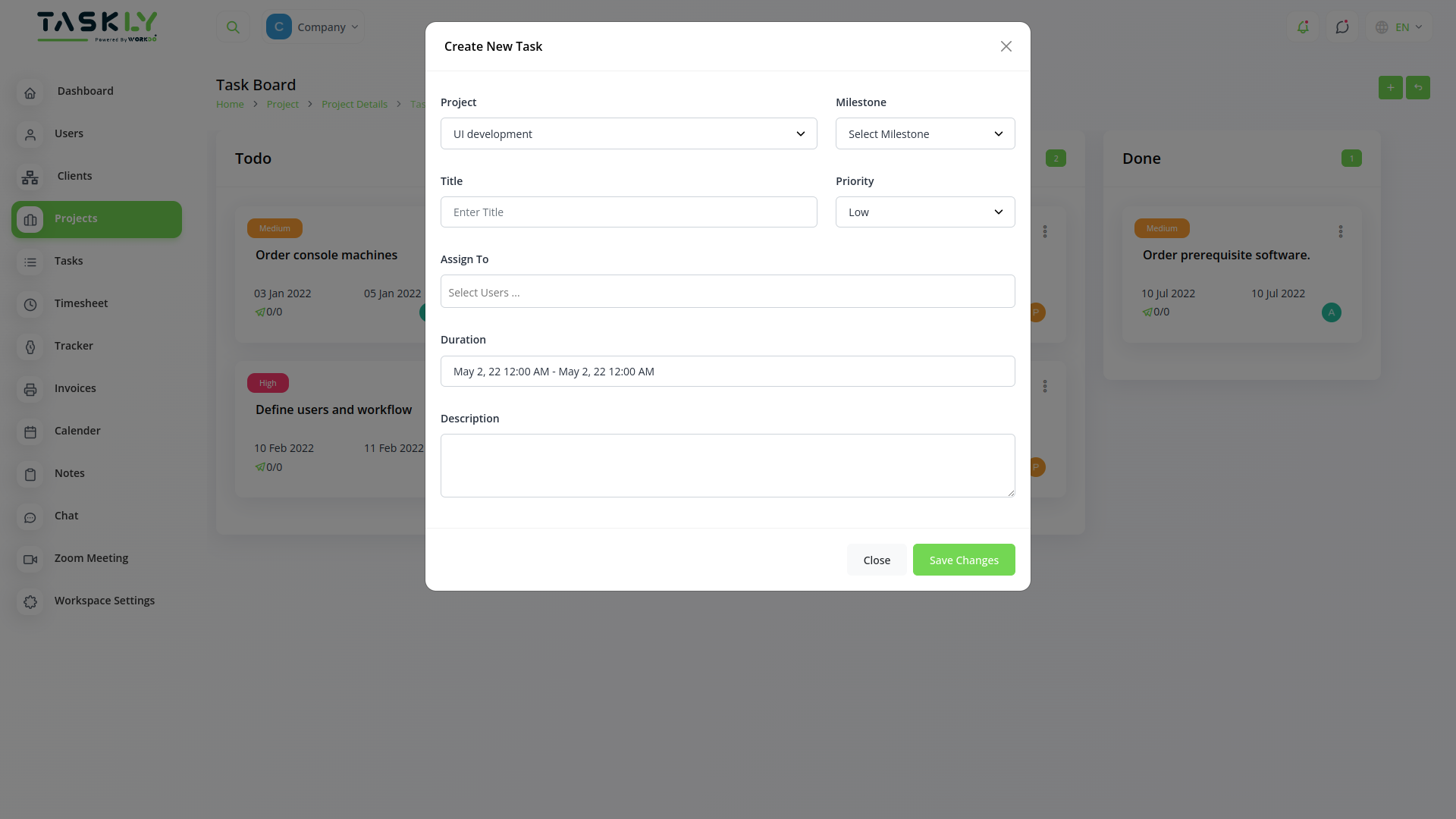 TASKLY – Project Management Tool by RajodiyaInfotech | CodeCanyon