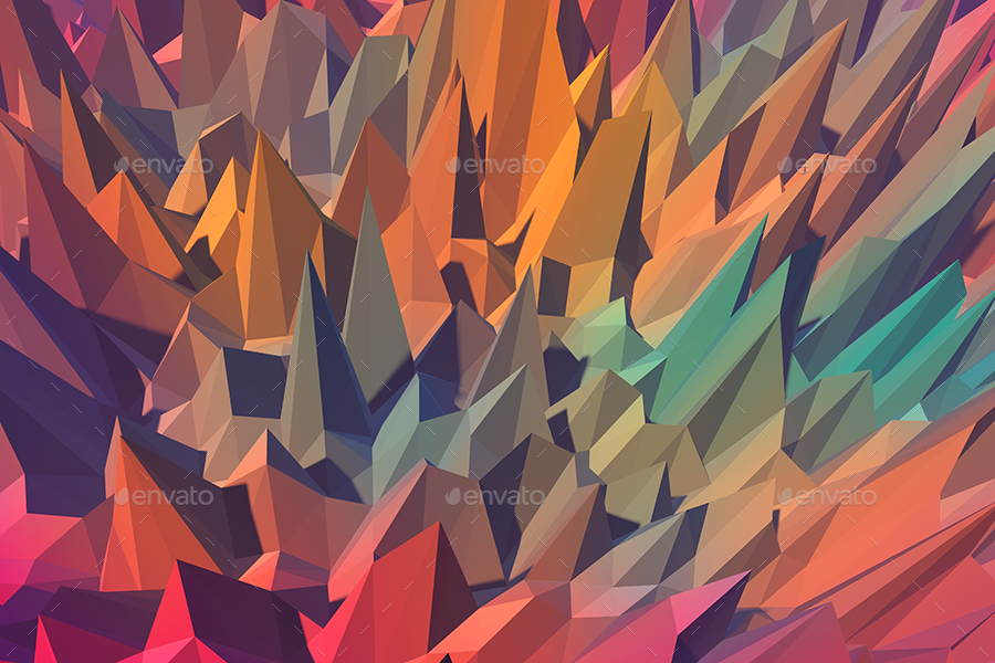 Sharp Polygon 3D Background Set, Graphics | GraphicRiver