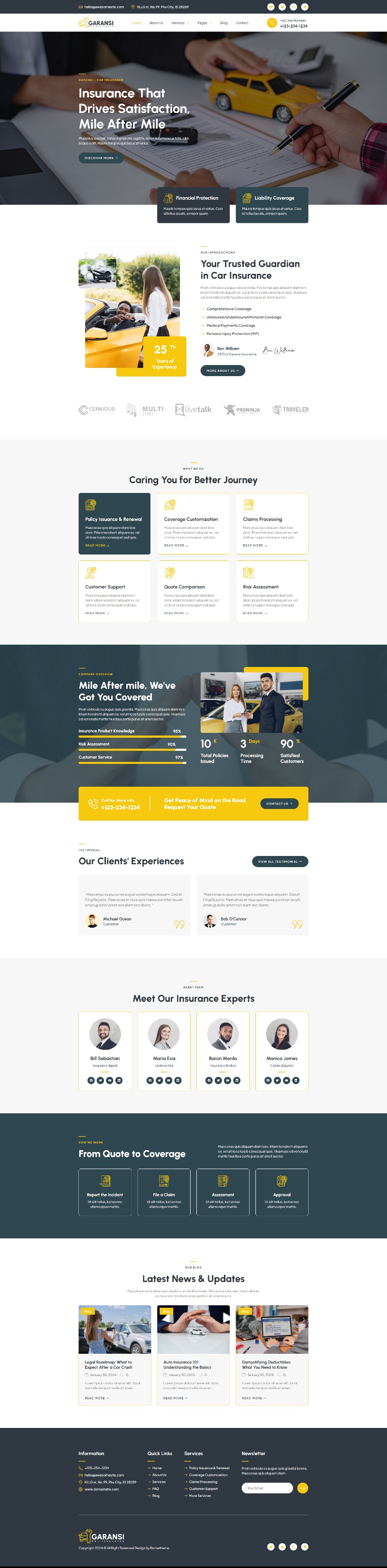 Garansi - Car Insurance Elementor Template Kit by Rometheme | ThemeForest