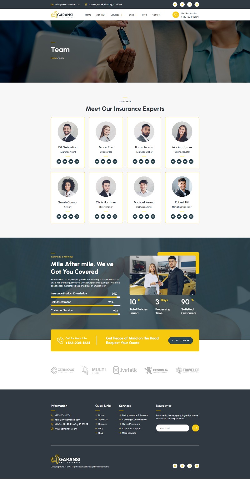 Garansi - Car Insurance Elementor Template Kit by Rometheme | ThemeForest