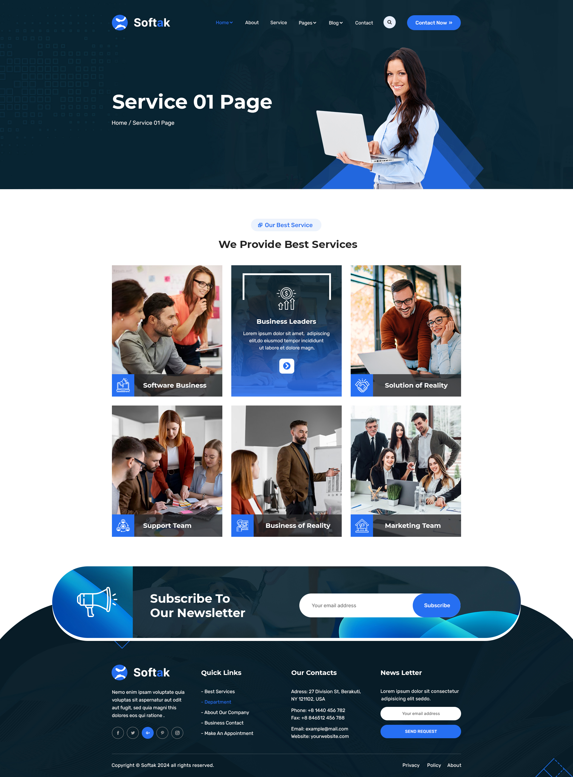 Softak - It Solution & Business PSD Template. by Werpax | ThemeForest