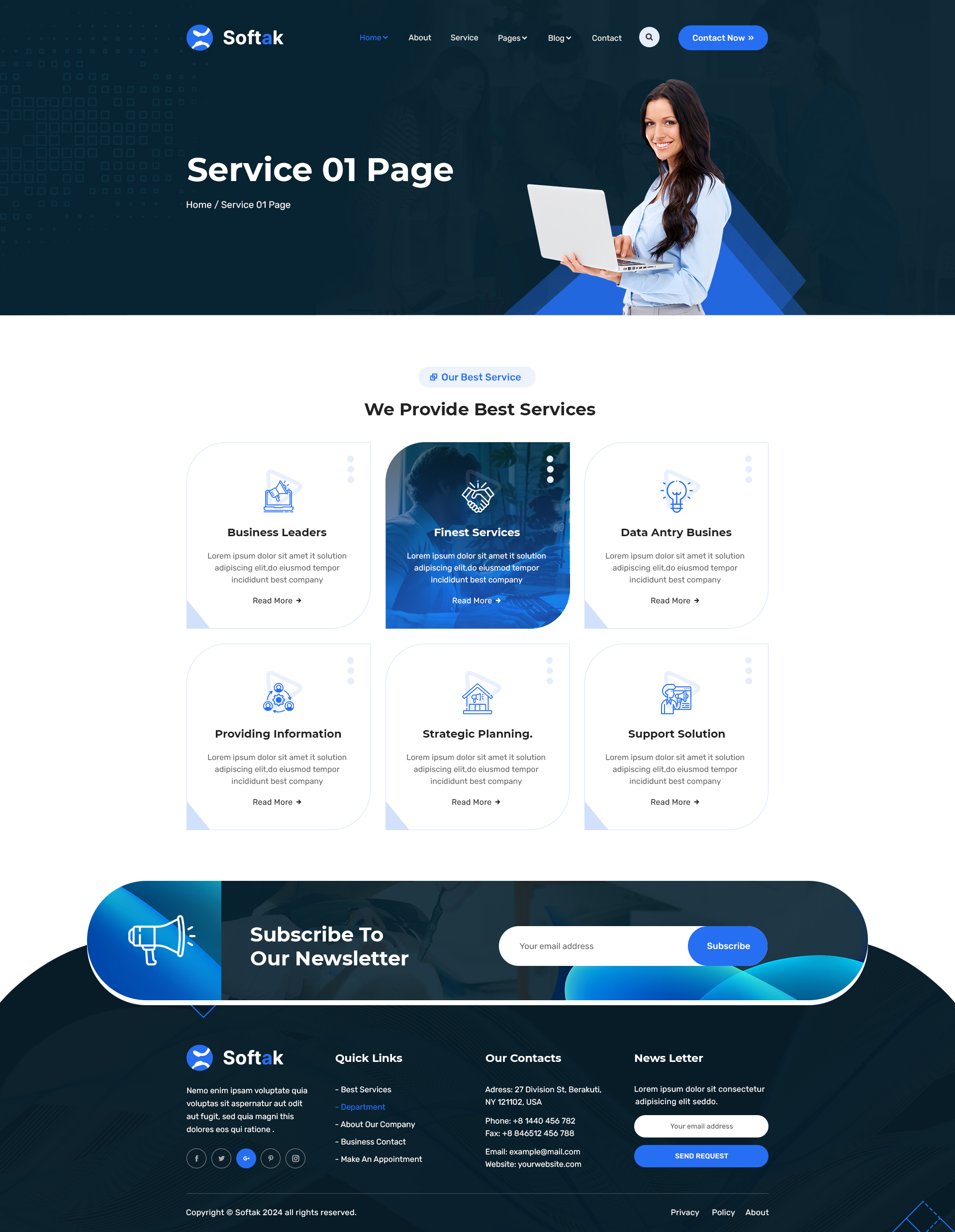 Softak - It Solution & Business PSD Template. by Werpax | ThemeForest