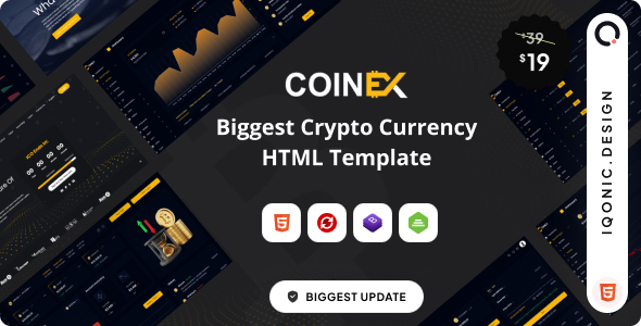 COINEX - ICO, Bitcoin And Crypto Currency HTML Template & Crypto ...