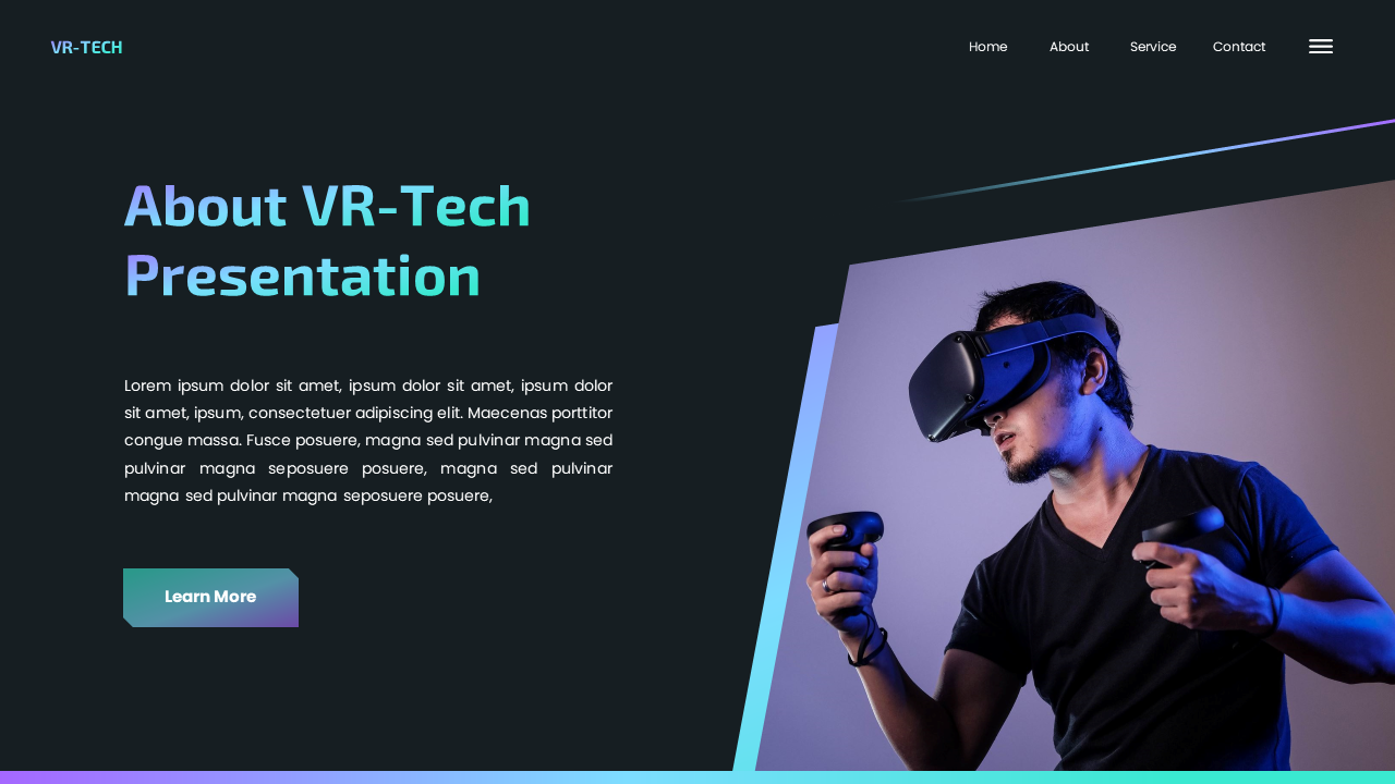 VR-Tech - Virtual Reality Powerpoint Templates, Presentation Templates