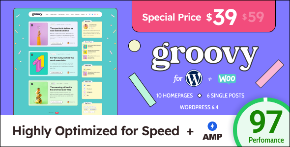 Groovy - Modern & Lightweight Blog for WordPress by EstudioPatagon