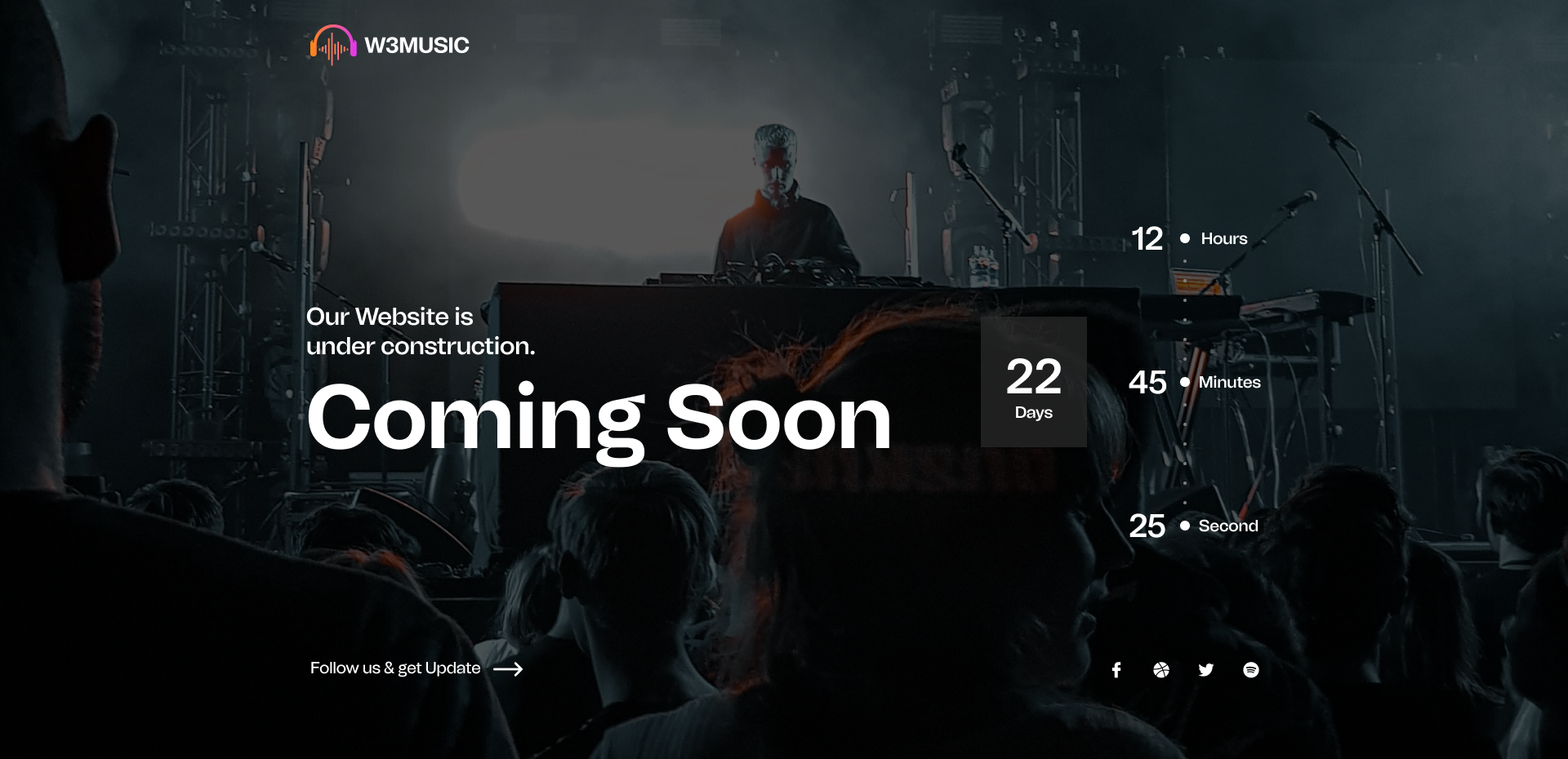 W3Music - Music, Band, Dj Figma Template by DexignZone | ThemeForest