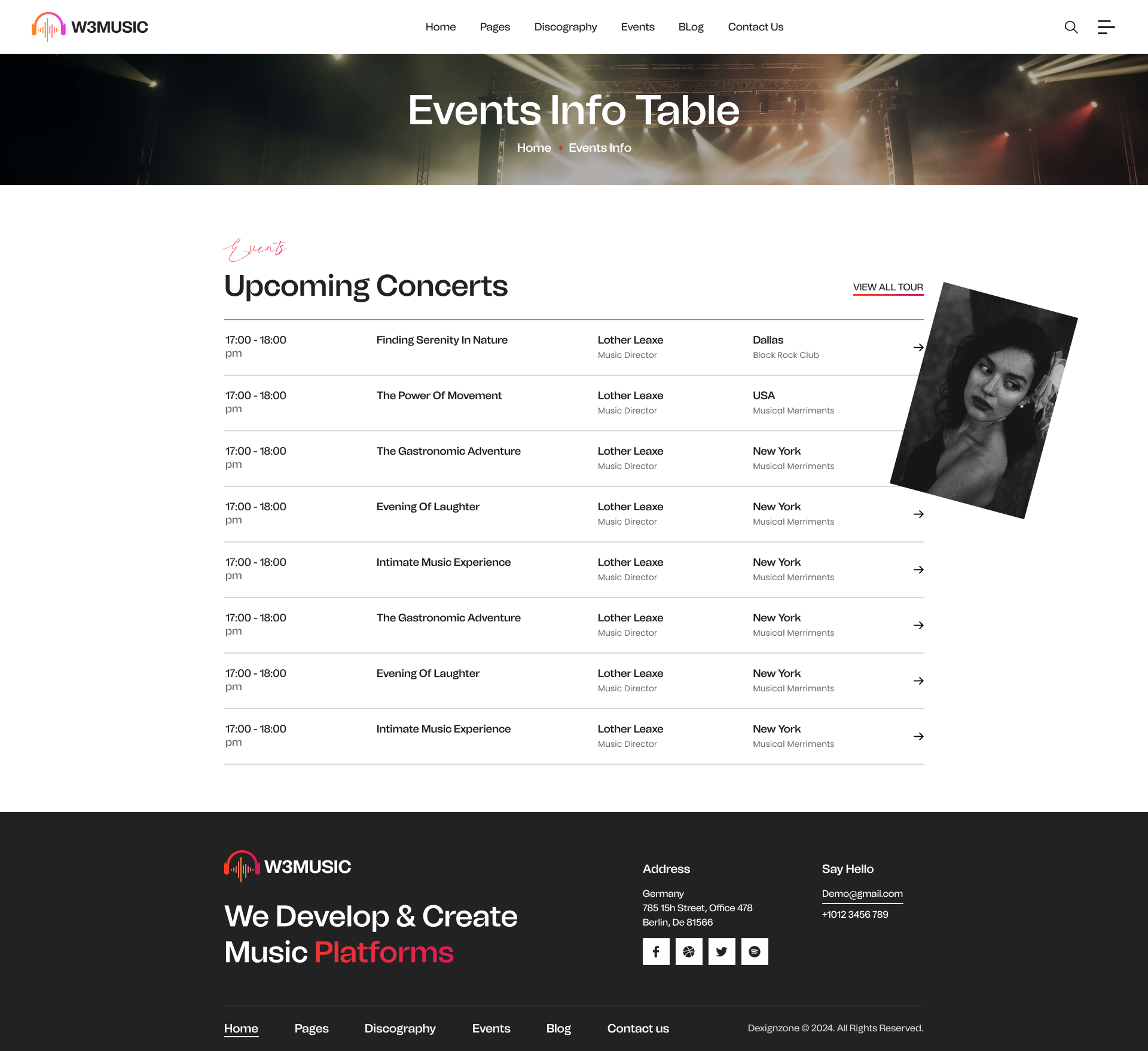 W3Music - Music, Band, Dj Figma Template by DexignZone | ThemeForest