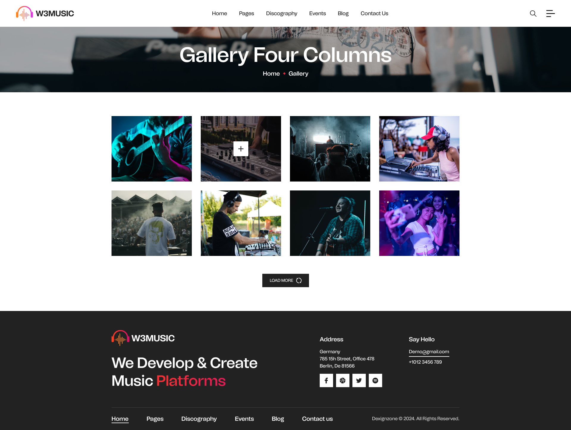 W3Music - Music, Band, Dj Figma Template by DexignZone | ThemeForest