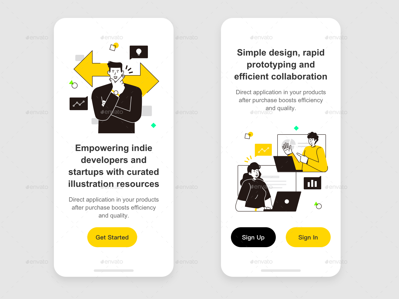 12 Business Office Illustrationsset, Graphics | GraphicRiver