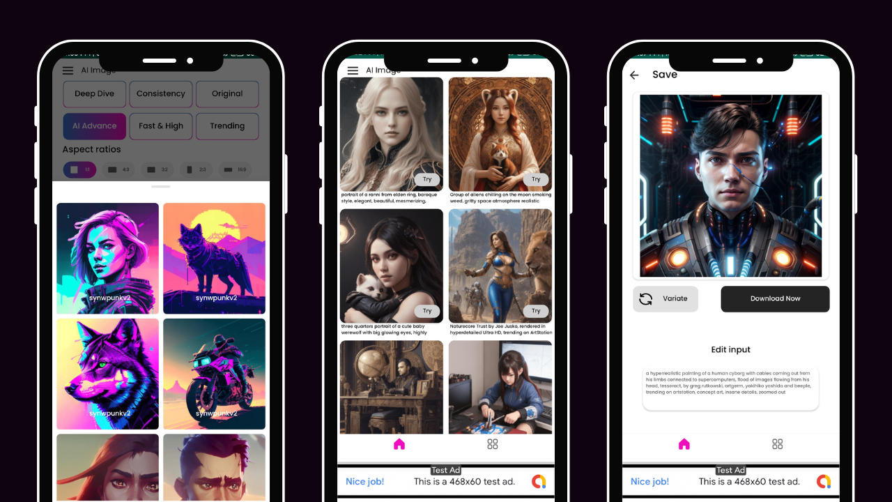 ImageAI AI Art Generator with AdMob Ads Android by MJAppsStudio ...