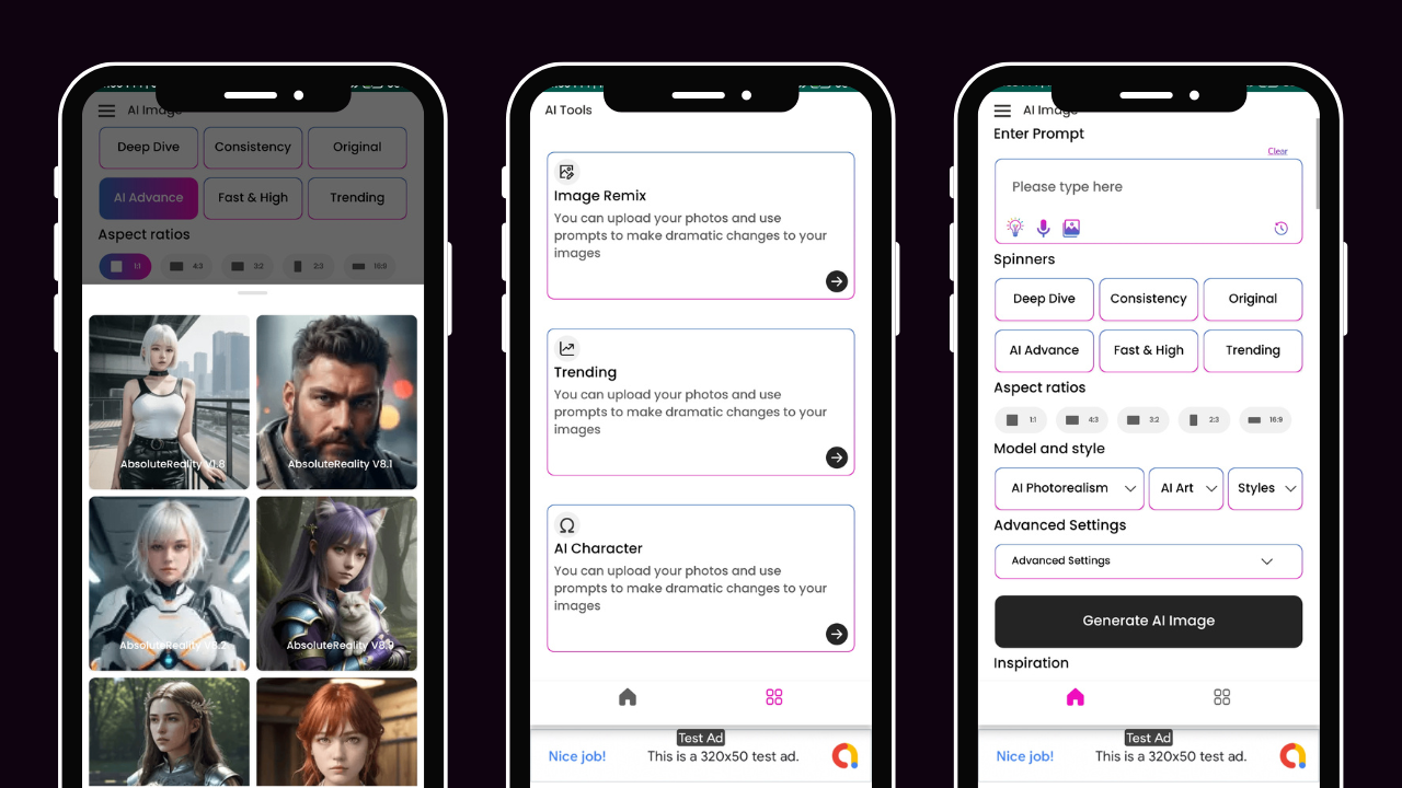 ImageAI AI Art Generator with AdMob Ads Android by MJAppsStudio | CodeCanyon