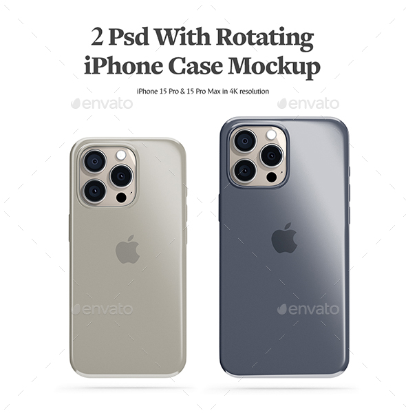 IPhone 15 Pro & 15 Pro Max Case Animated Mockup, Graphics | GraphicRiver