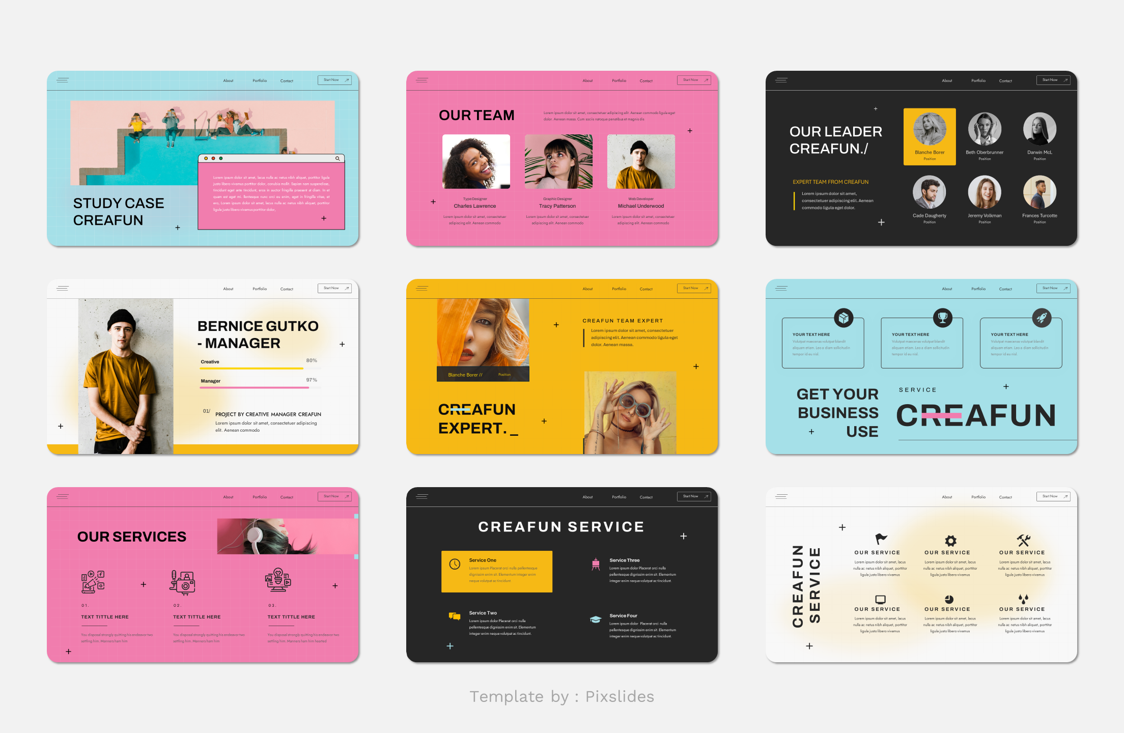 Creafun - Creative Fun Agency Presentation Template, Presentation Templates