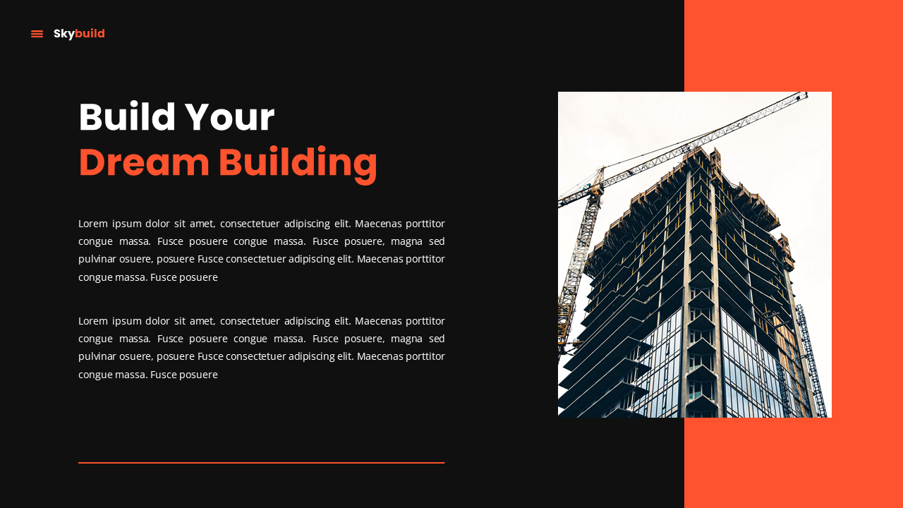 Skybuild - Construction Google Slide Templates, Presentation Templates