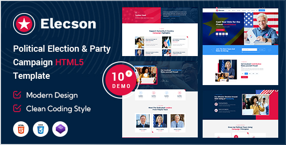 Elecson – Political Election Campaign and Party Candidate HTML5 ...