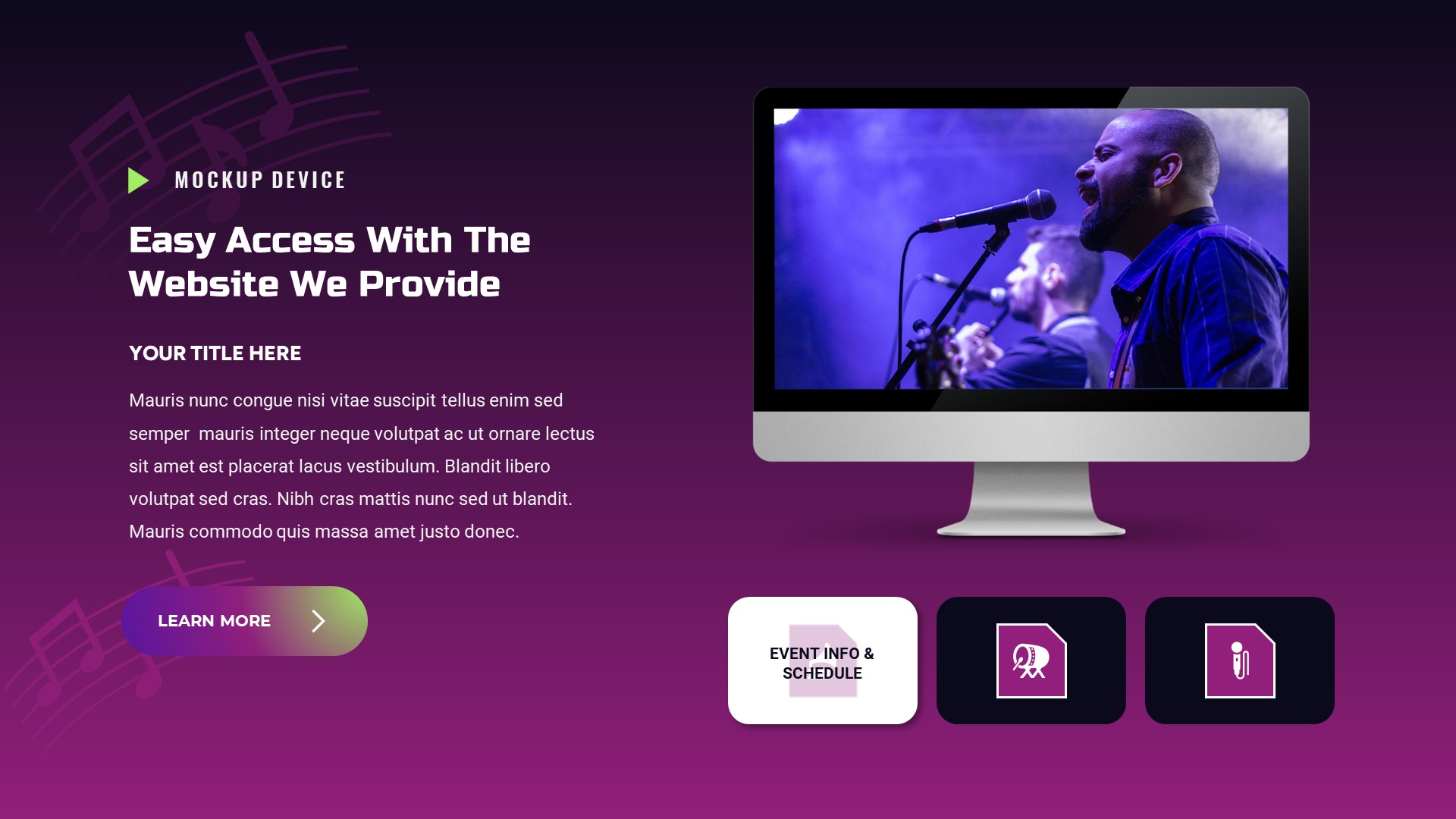 Fesmusic - Music Event PowerPoint Template, Presentation Templates
