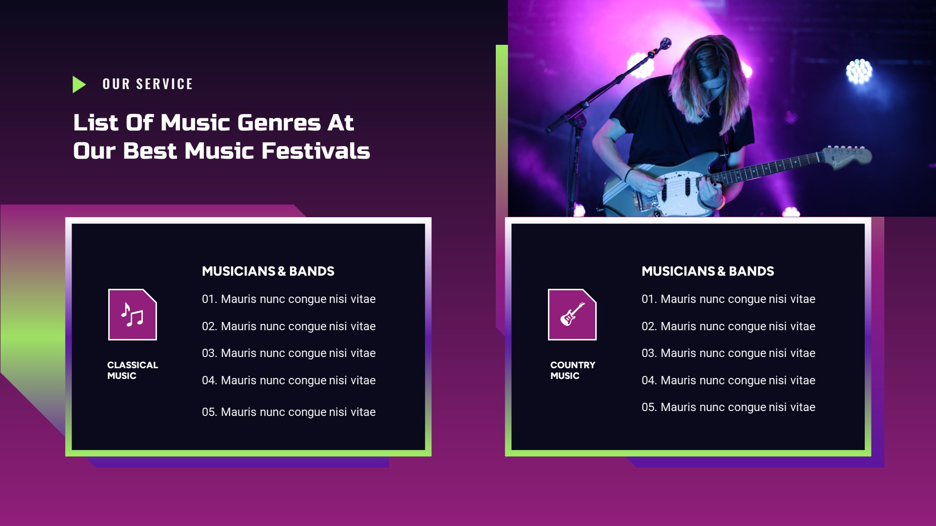 Fesmusic - Music Event Google Slides Template, Presentation Templates