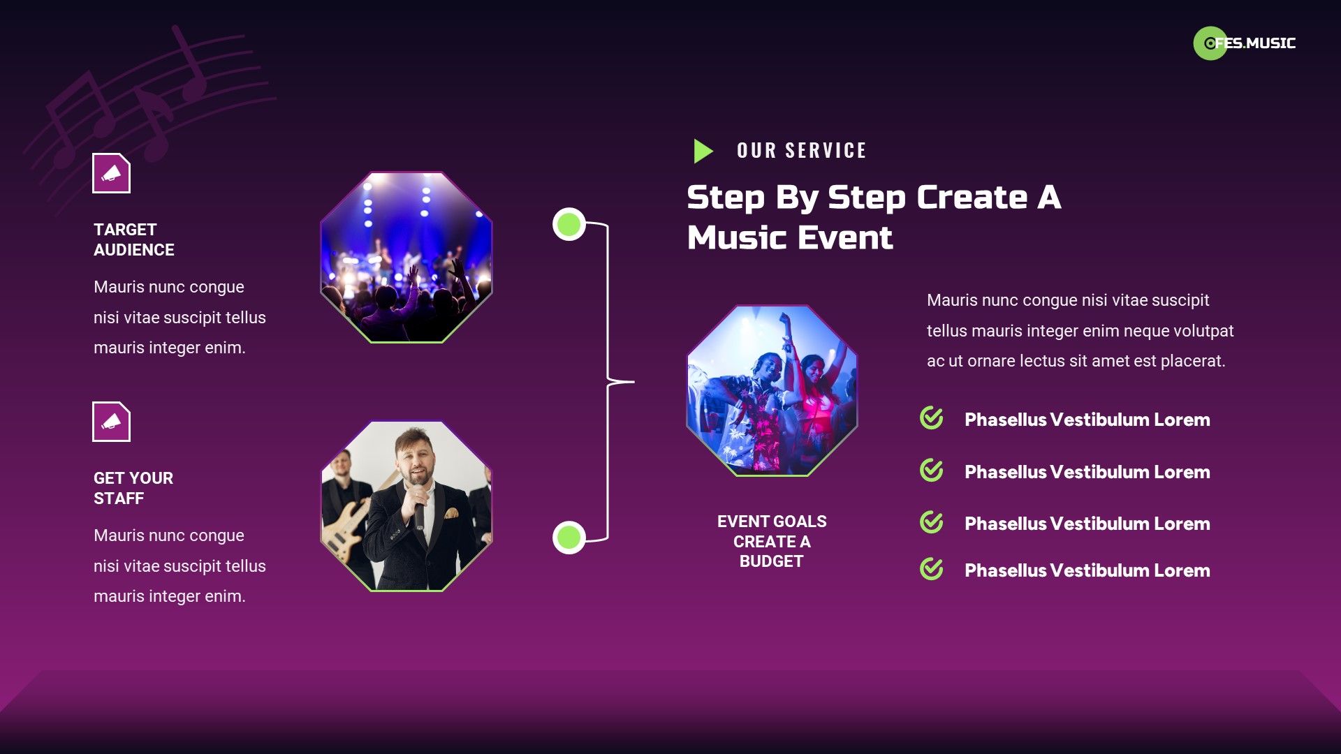 Fesmusic - Music Event Google Slides Template, Presentation Templates