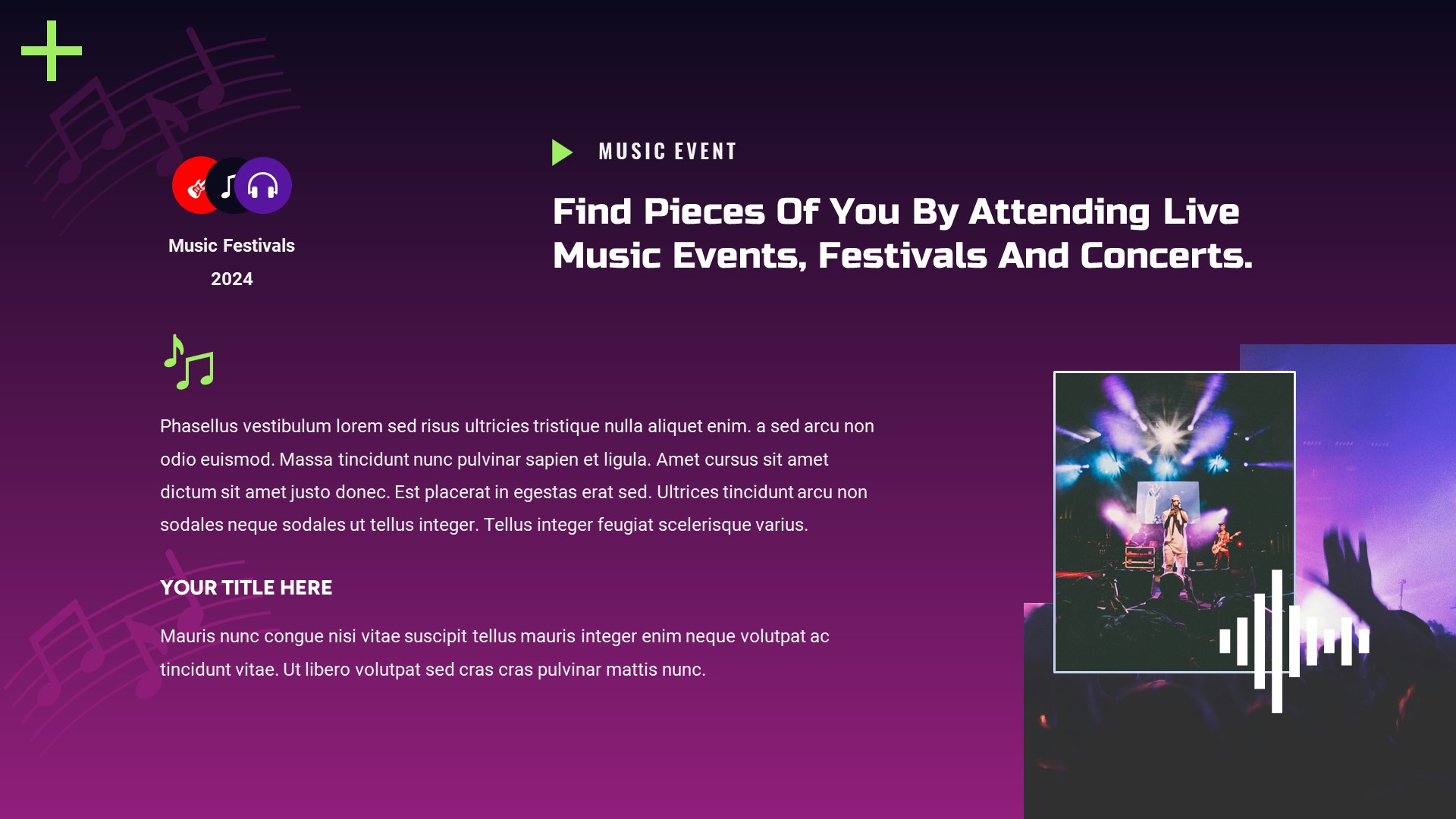 Fesmusic - Music Event Google Slides Template, Presentation Templates