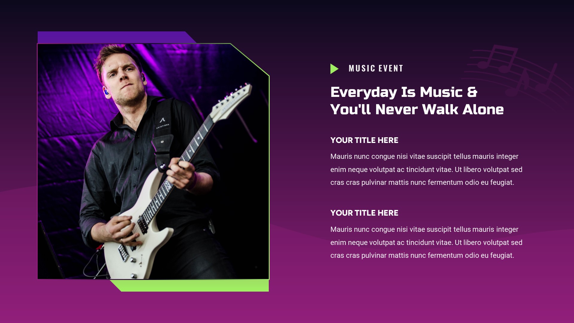 Fesmusic - Music Event Google Slides Template, Presentation Templates