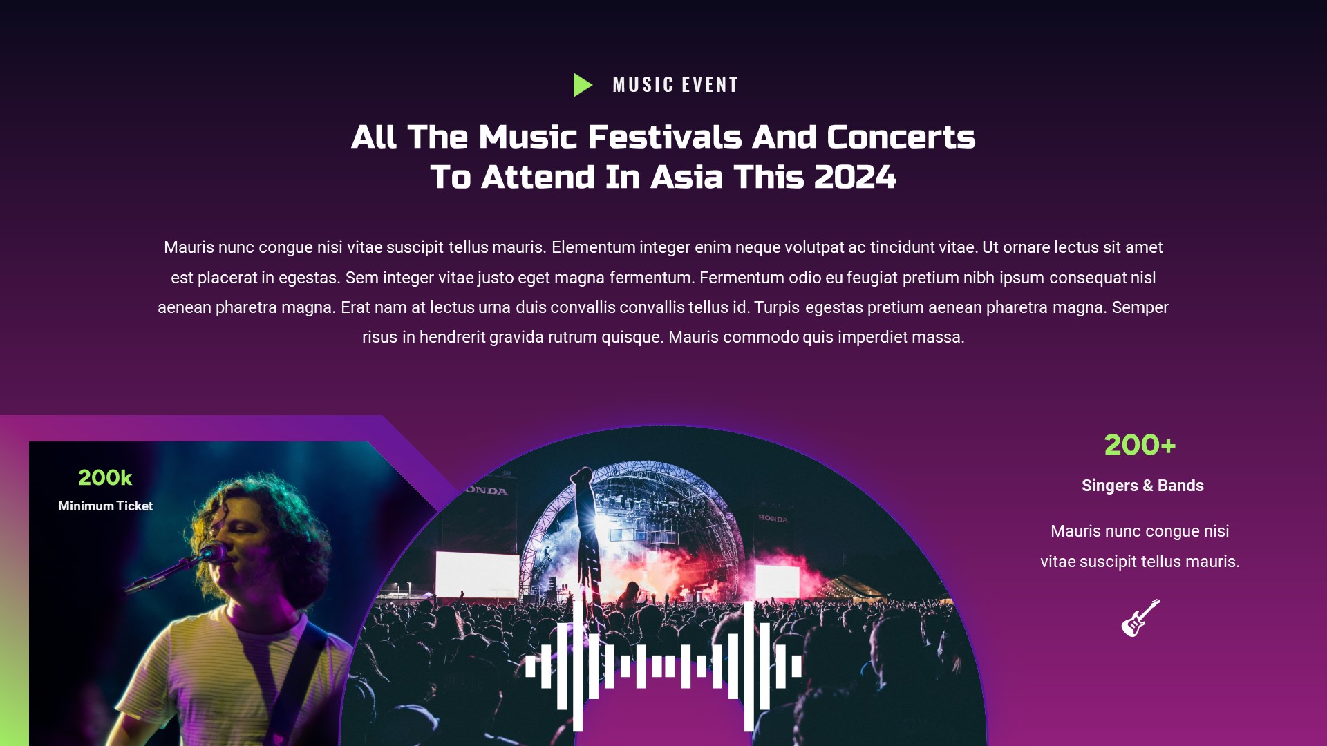 Fesmusic - Music Event Google Slides Template, Presentation Templates