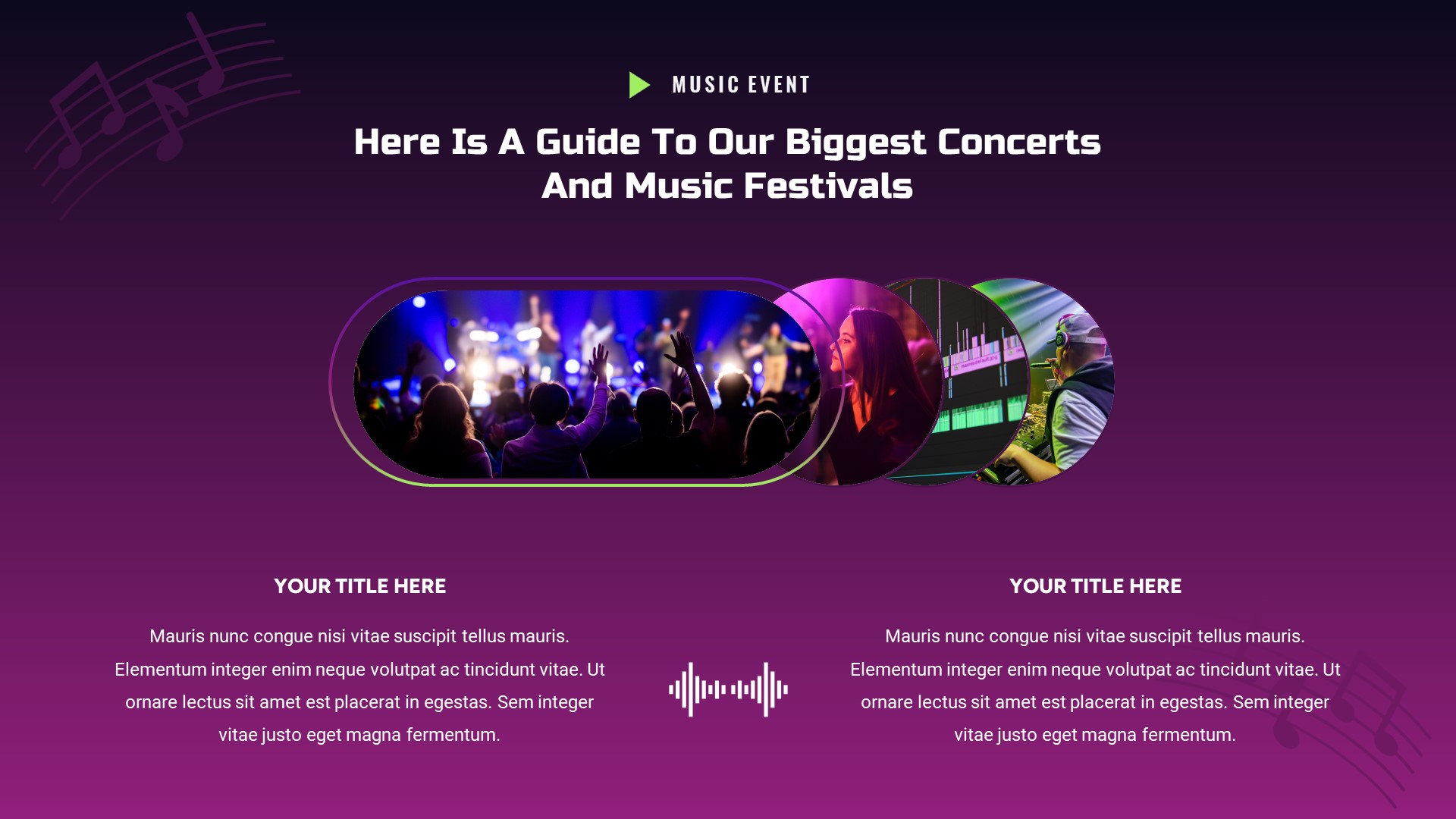 Fesmusic - Music Event Google Slides Template, Presentation Templates