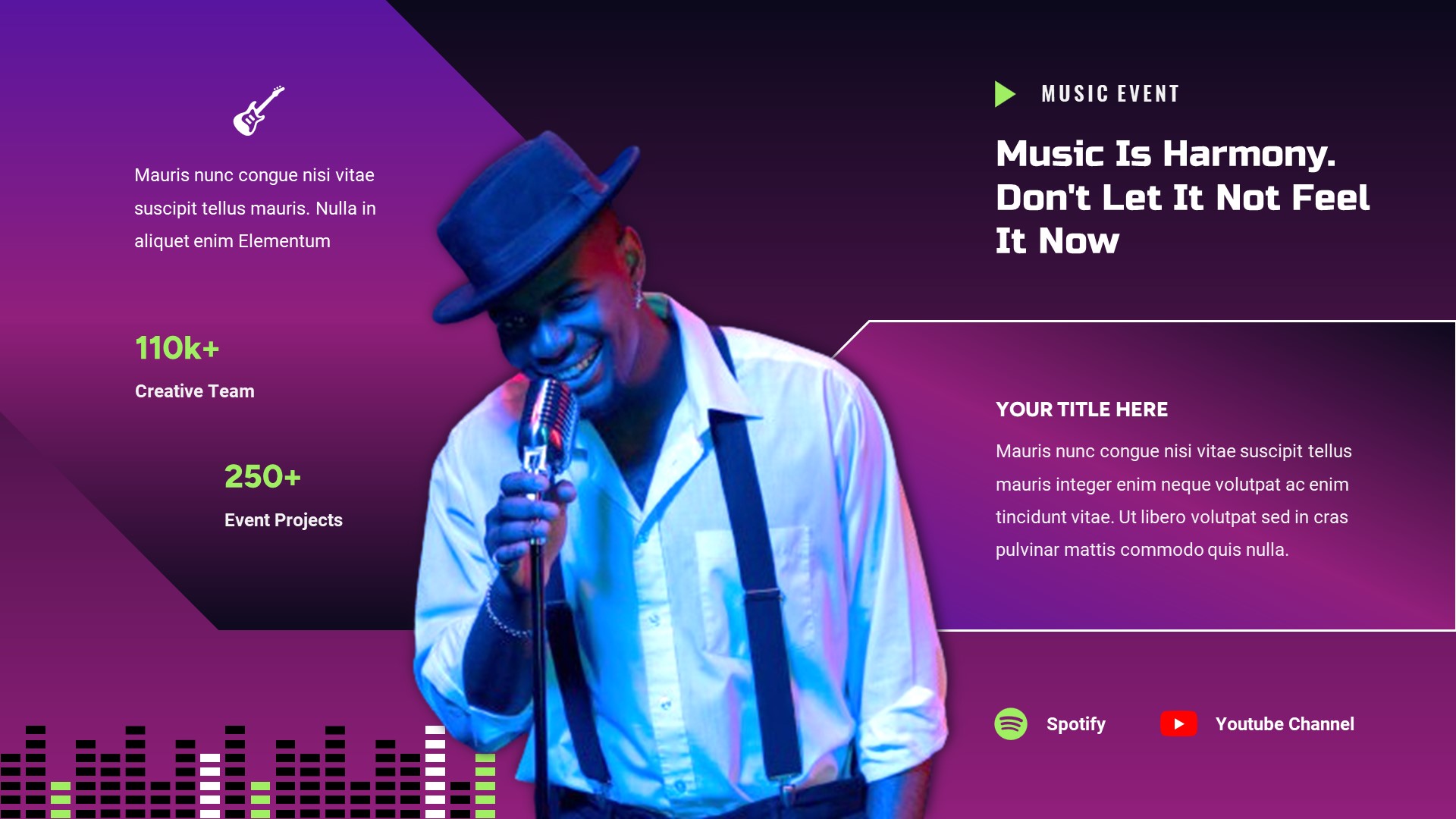 Fesmusic - Music Event Google Slides Template, Presentation Templates