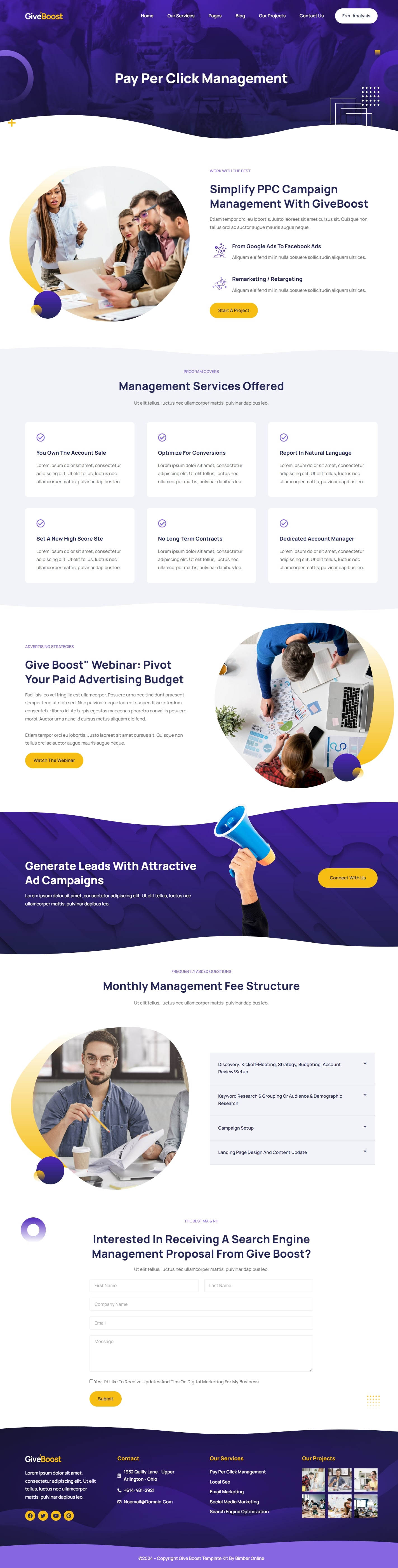 GiveBoost - Digital Marketing Agency Elementor Template Kit by BimberOnline