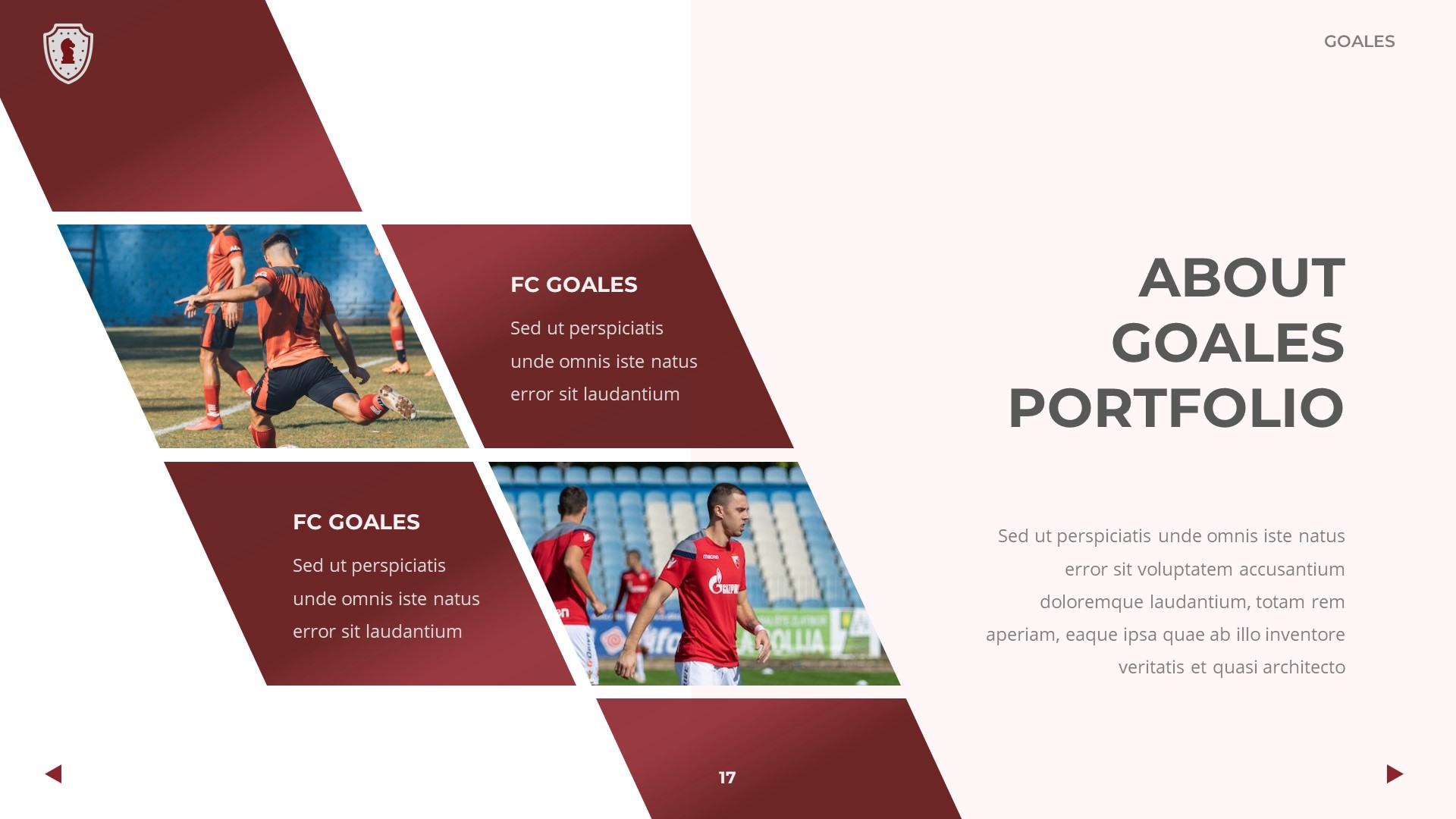 Goales - Football Soccer Google Slides template, Presentation Templates