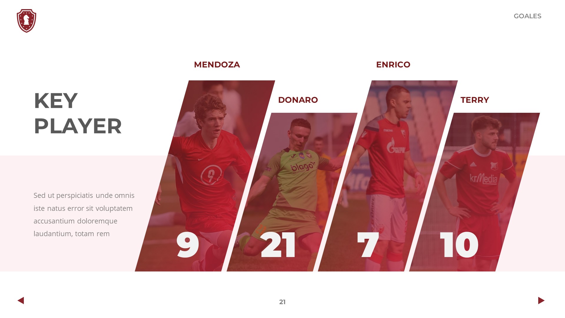 Goales - Football Soccer Google Slides template, Presentation Templates