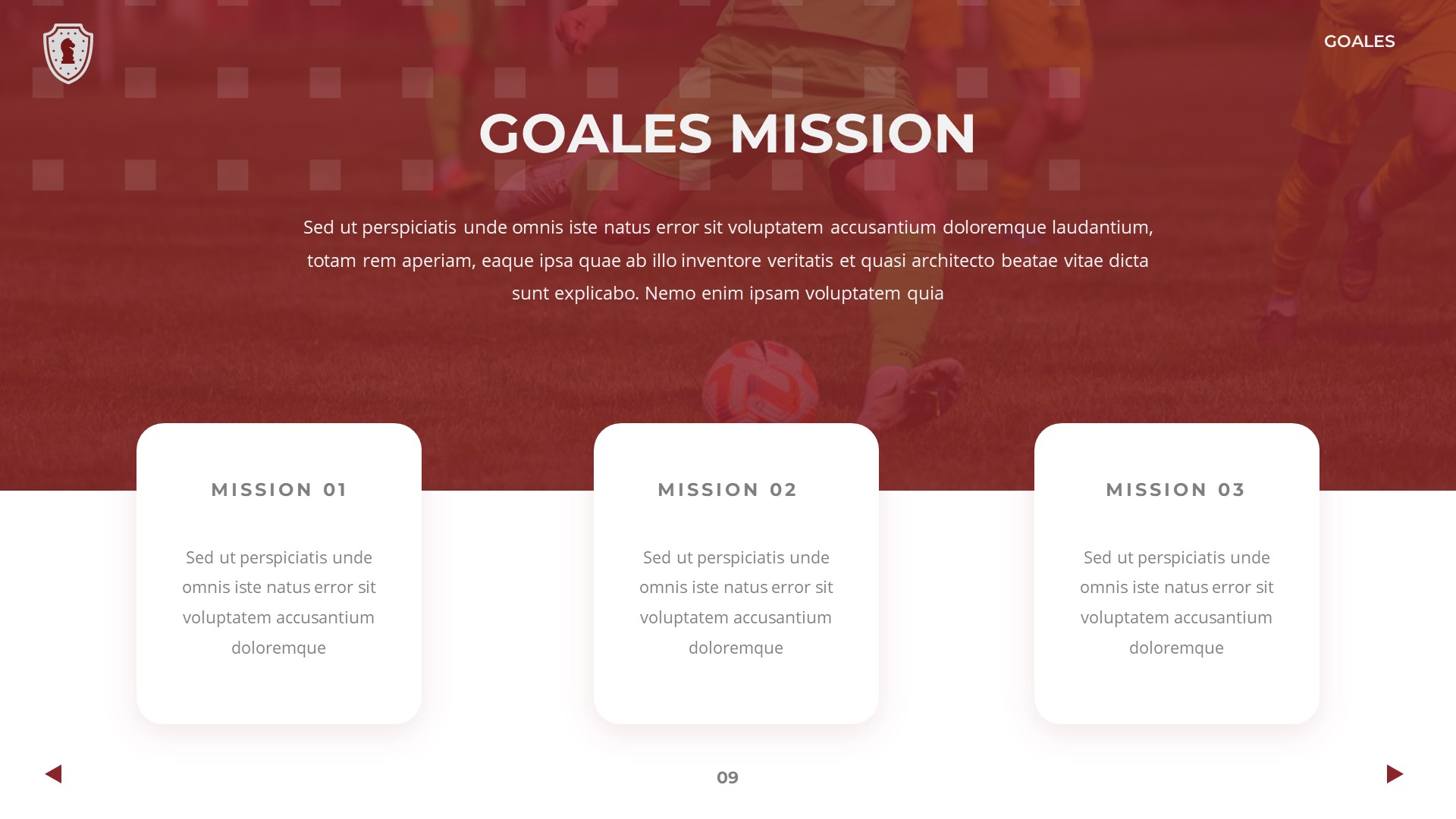 Goales - Football Soccer Google Slides template, Presentation Templates