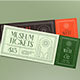 Green and Brown Art Deco Museum Ticket, Print Templates | GraphicRiver