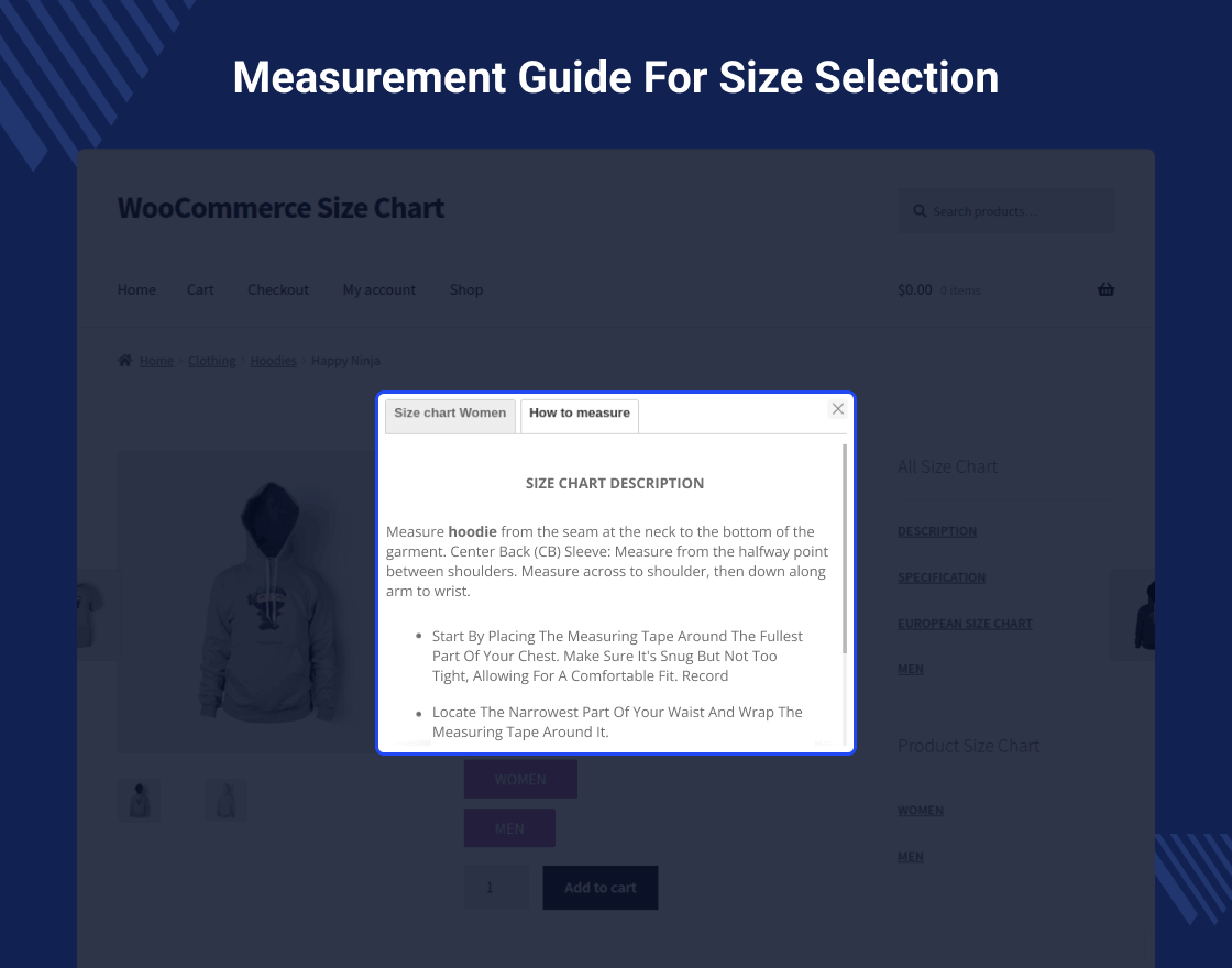Product Size chart Plugin for WooCommerce by Webkul | CodeCanyon