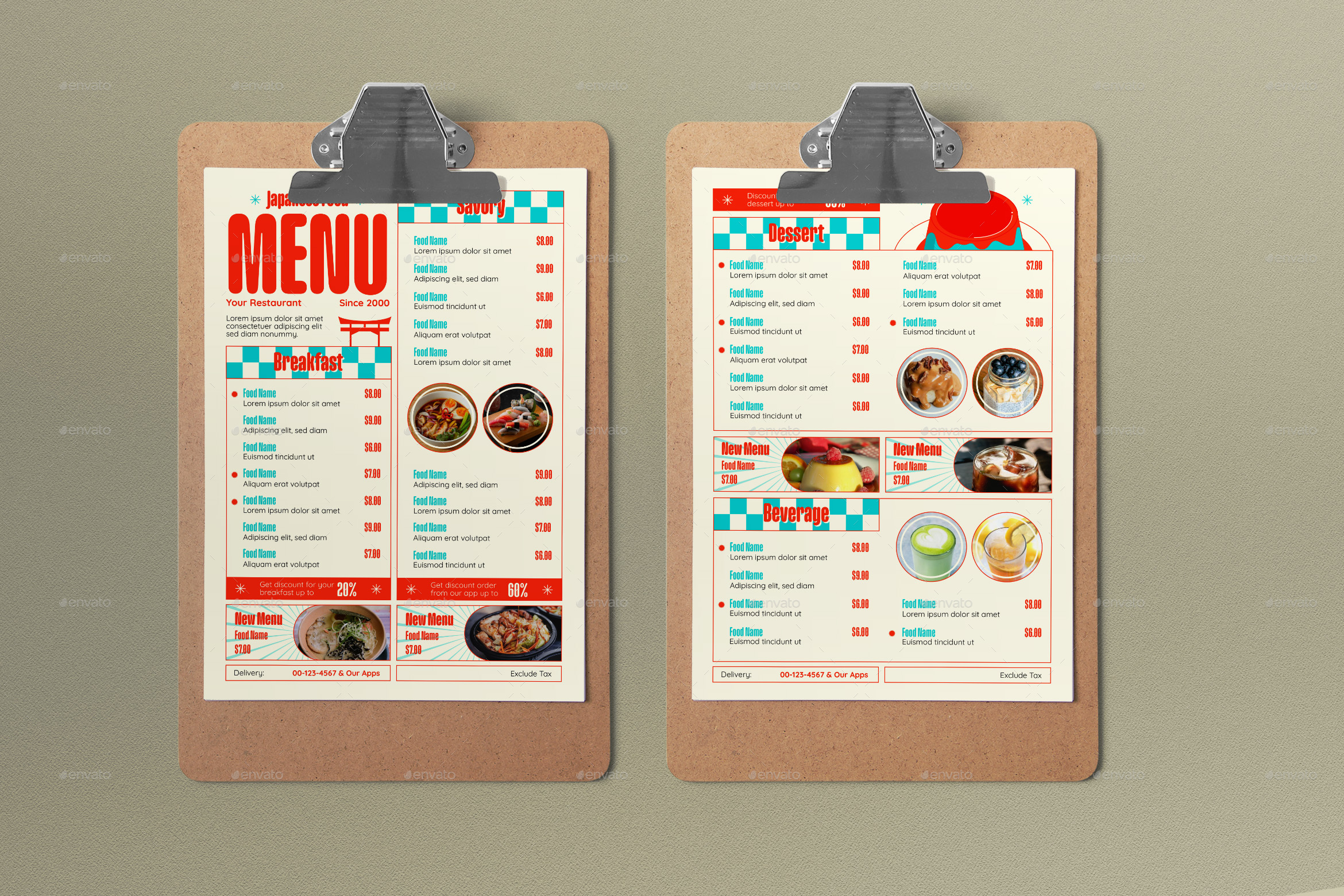 White Vintage Japanese Food Menu, Print Templates | GraphicRiver