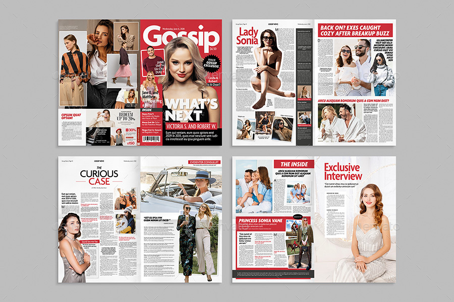 Gossip Magazine Template, Print Templates | GraphicRiver