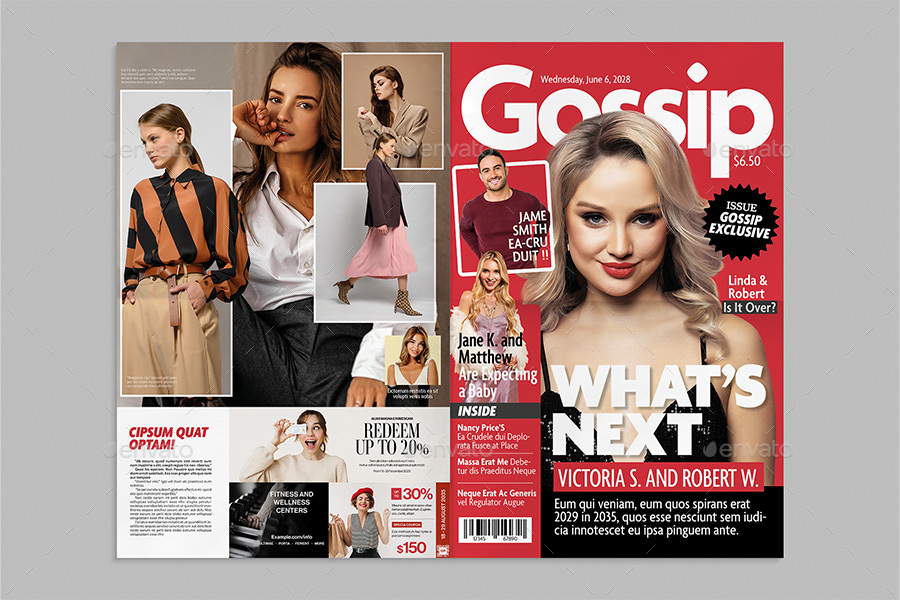 Gossip Magazine Template, Print Templates | GraphicRiver