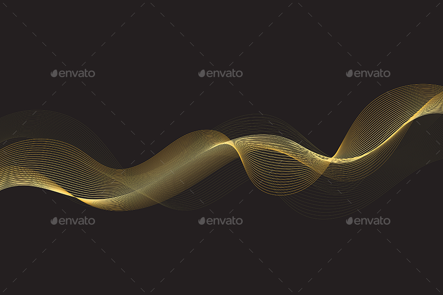 Gold Grid Waves Vector Backgrounds, Graphics | GraphicRiver