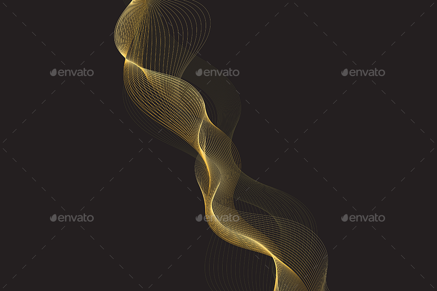 Gold Grid Waves Vector Backgrounds, Graphics | GraphicRiver