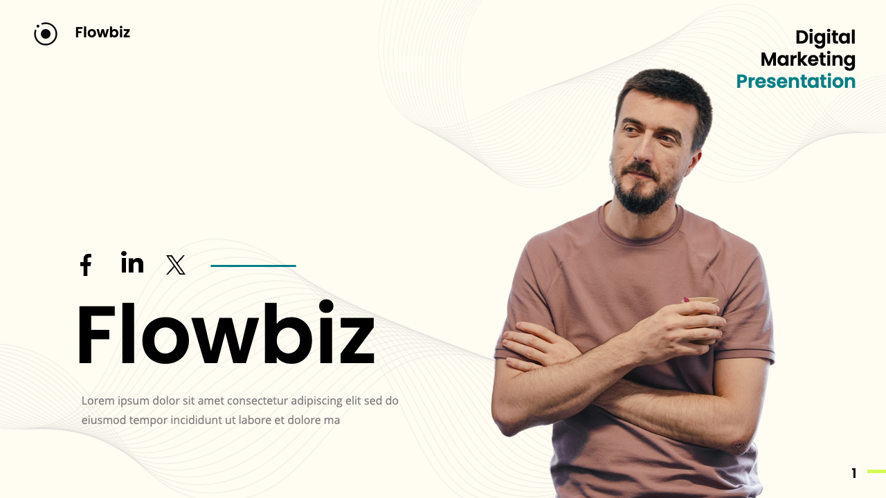 Flowbiz - Digital Marketing PowerPoint Template, Presentation Templates