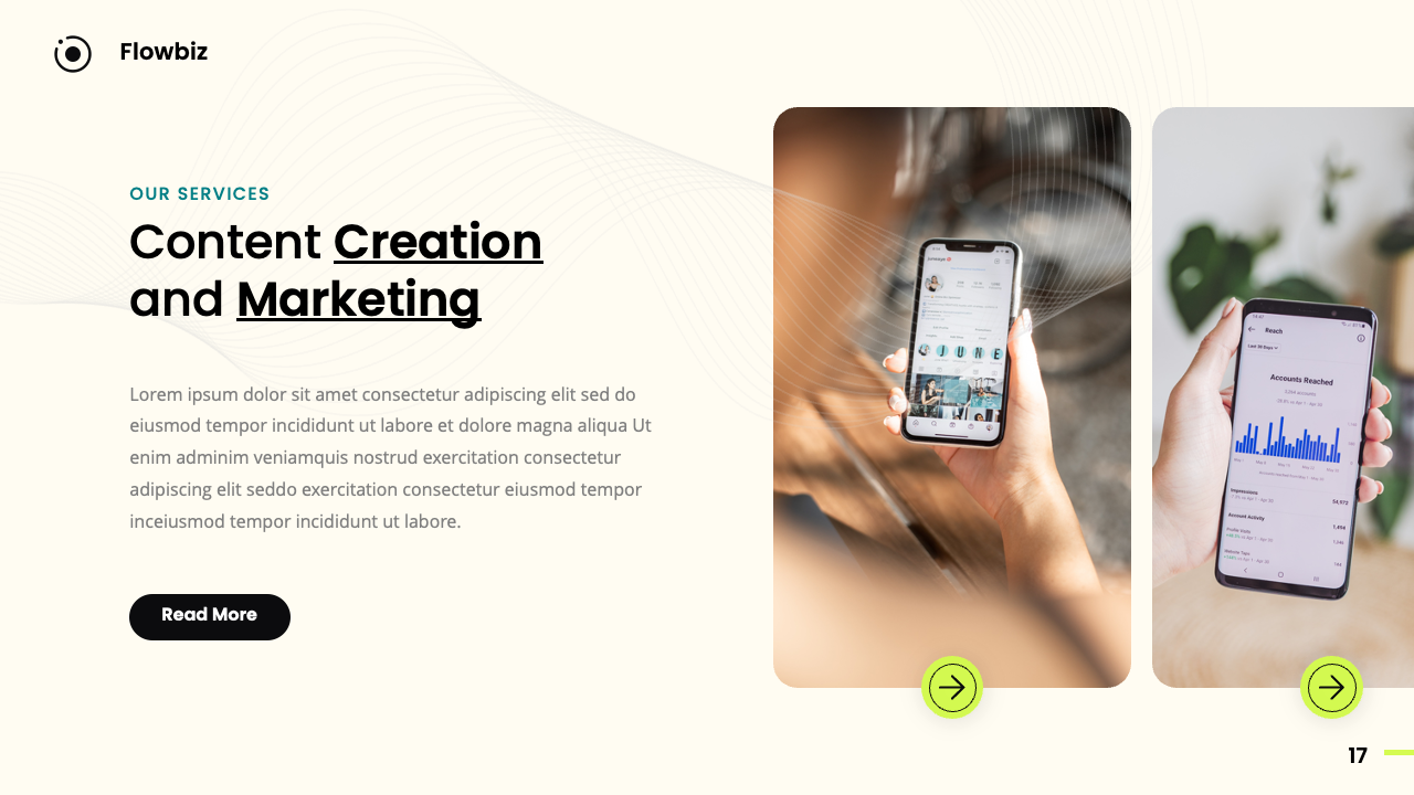 Flowbiz - Digital Marketing PowerPoint Template, Presentation Templates