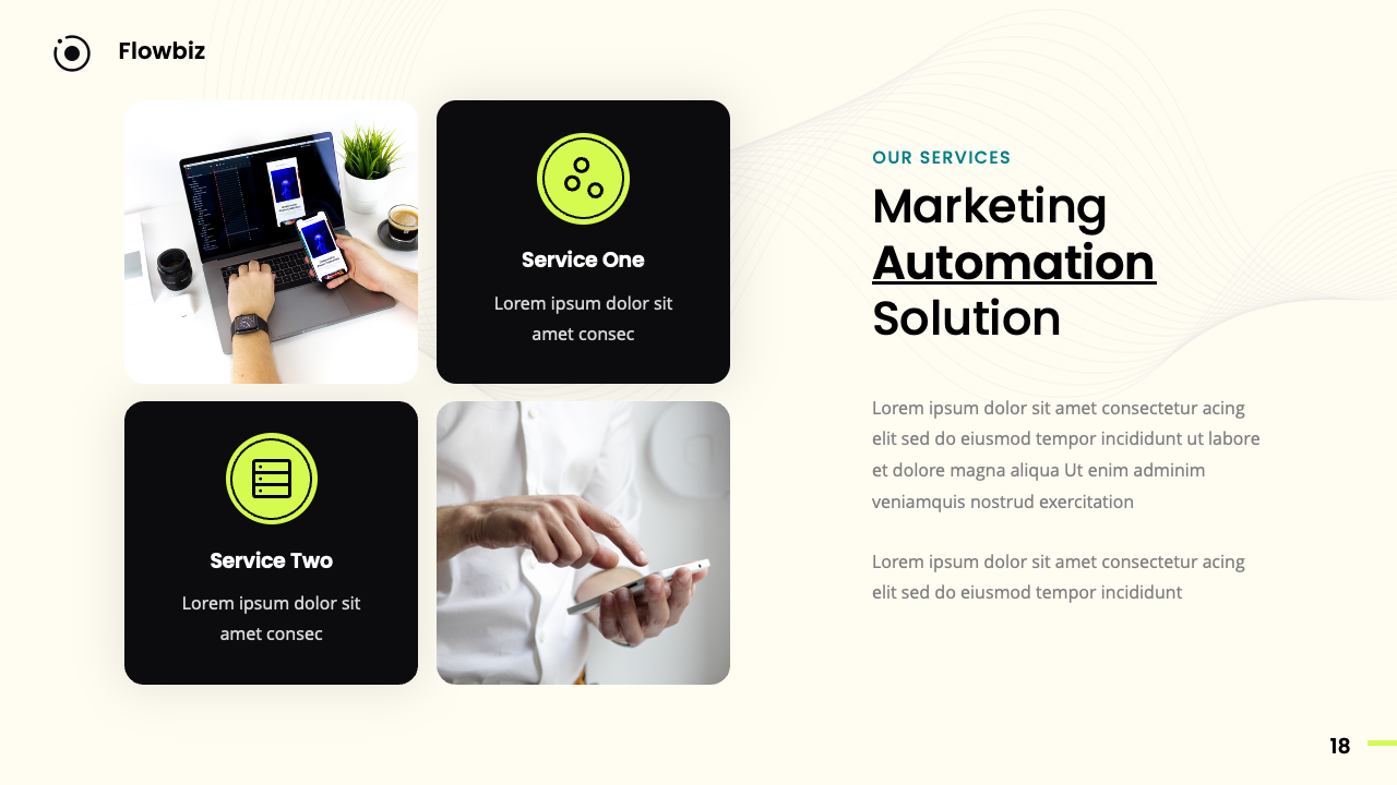 Flowbiz - Digital Marketing PowerPoint Template, Presentation Templates